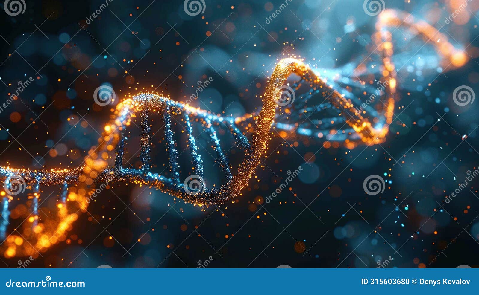 The Concept of DNA Helix Image. Big Data in Human Code. Aesthetic ...