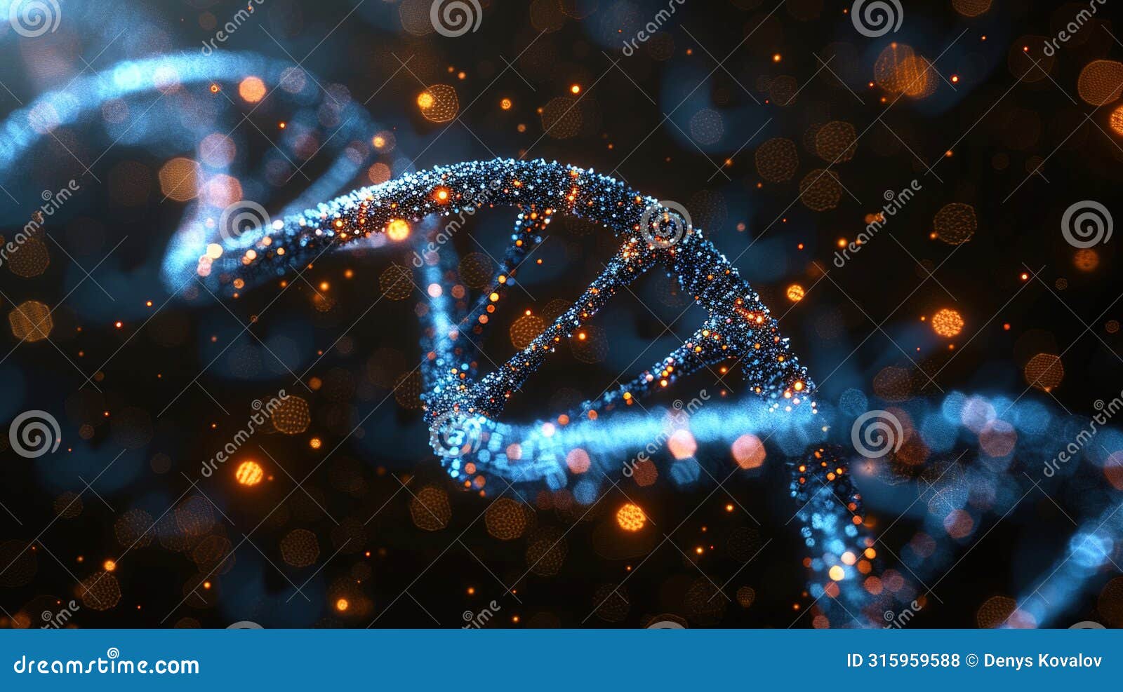 The Concept of DNA Helix Image. Big Data in Human Code. Aesthetic ...