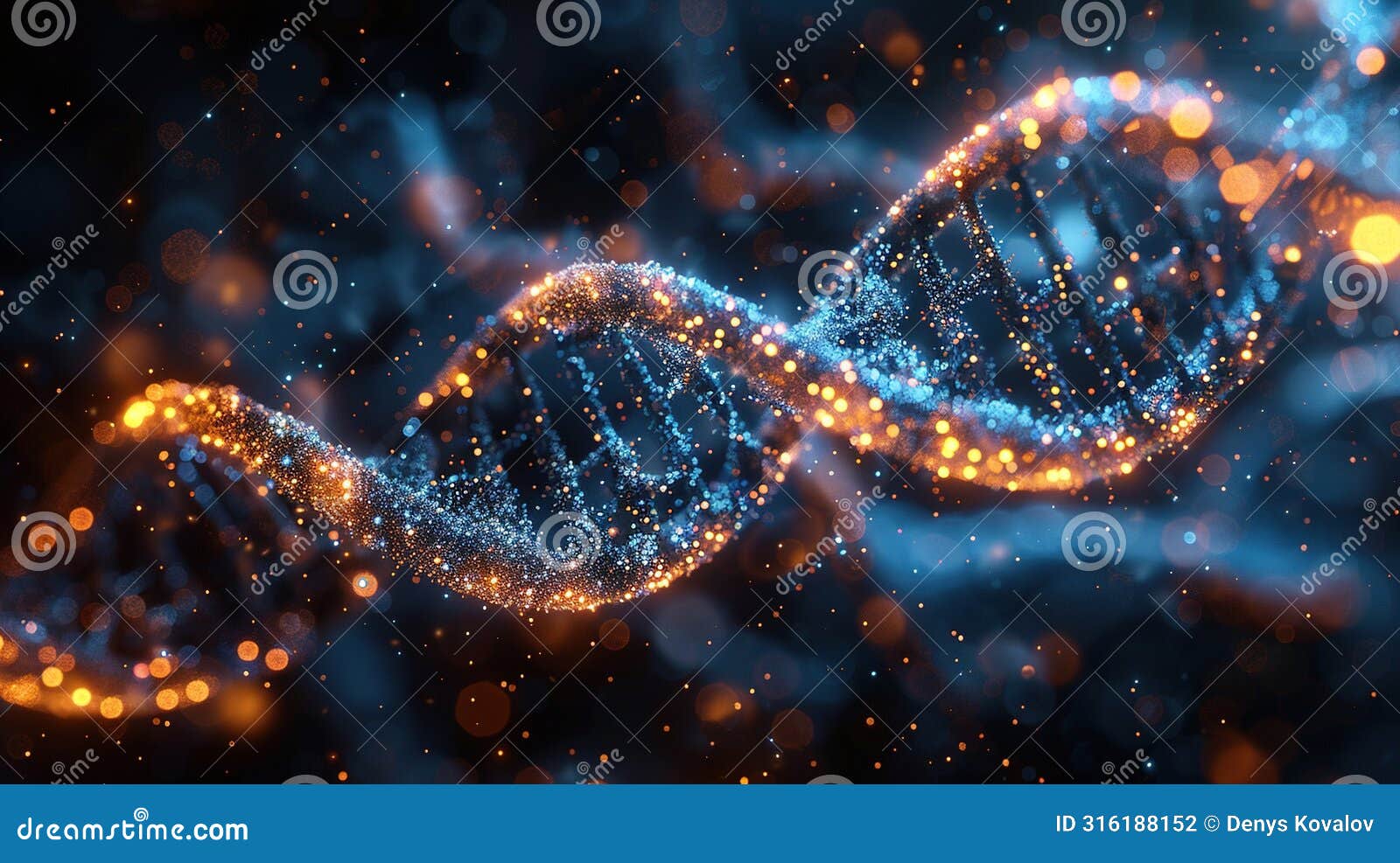 The Concept of DNA Helix Image. Big Data in Human Code. Aesthetic ...