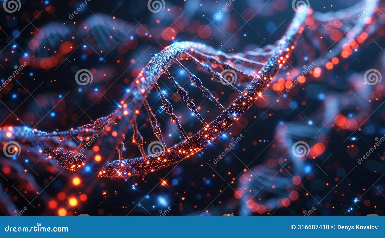The Concept of DNA Helix Image. Big Data in Human Code. Aesthetic ...