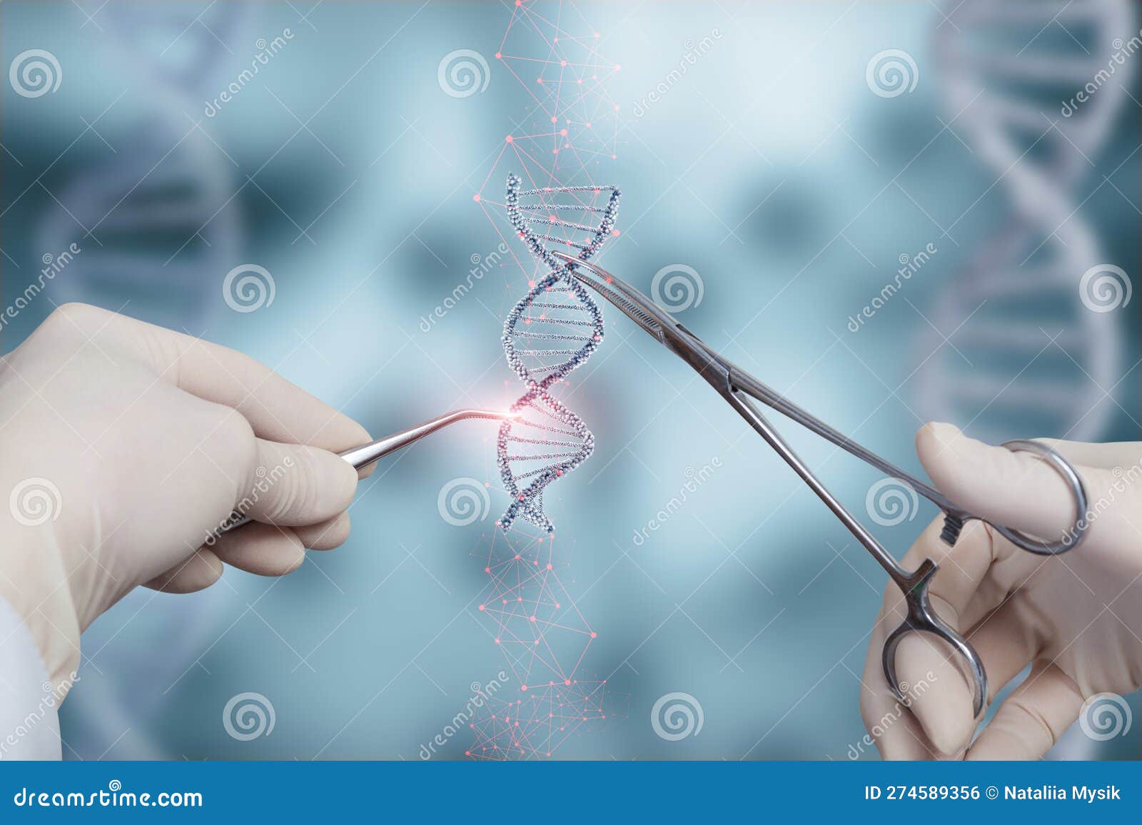 Gene Study In A DNA Chain. Mutations And Genetic Diseases. Gene Therapy ...