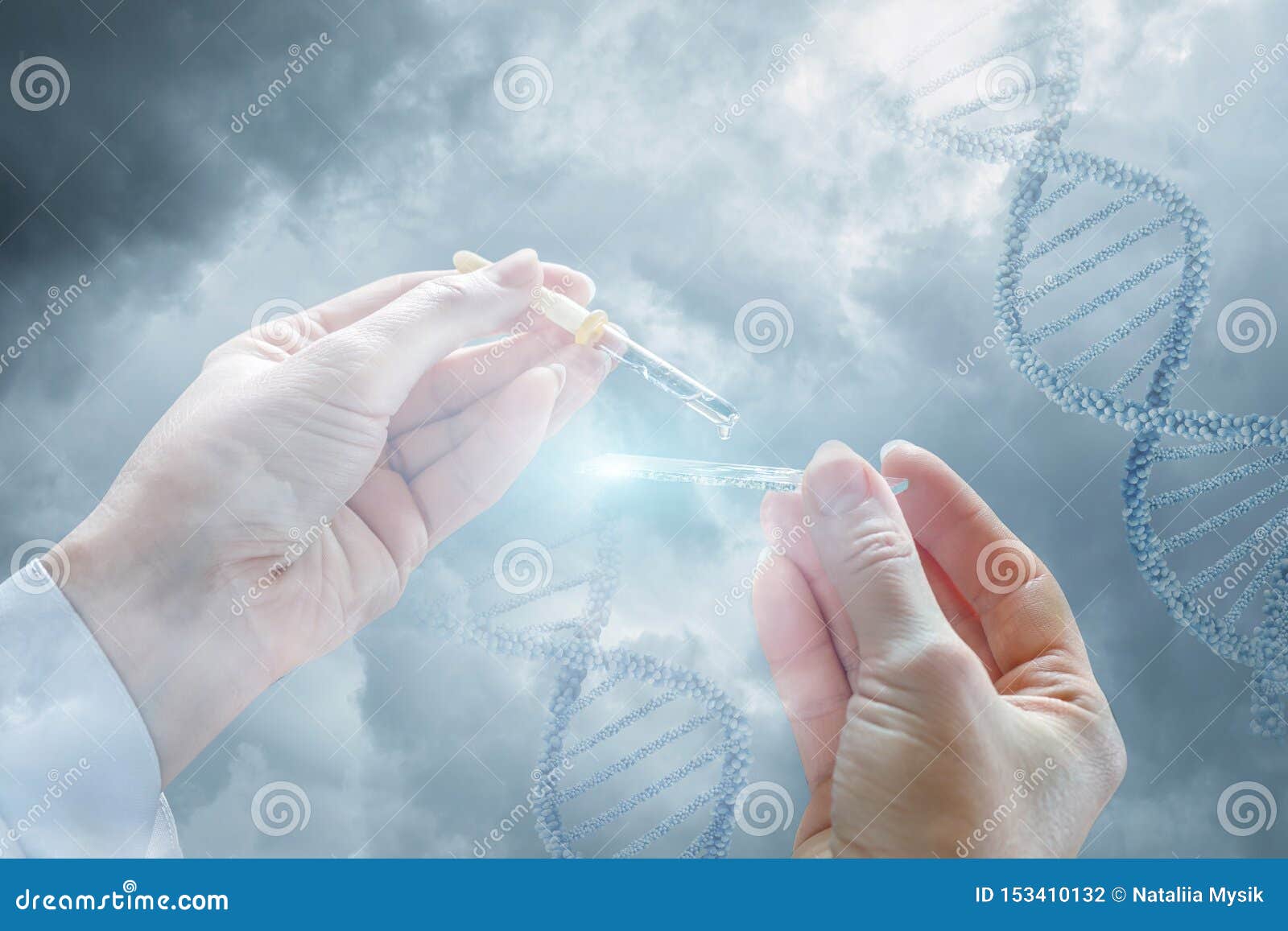 The concept of DNA testing stock photo. Image of dropper - 153410132