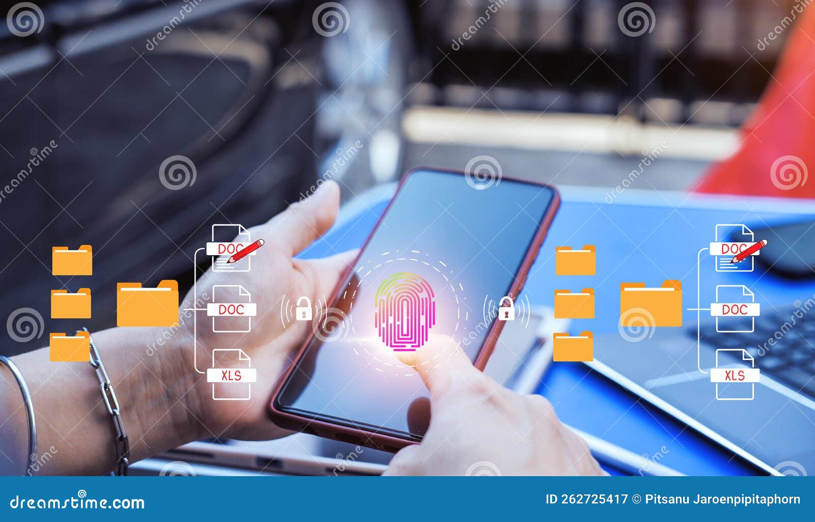 Document Management System Concept, Folder and Document Icon Software, Searching and Managing ...