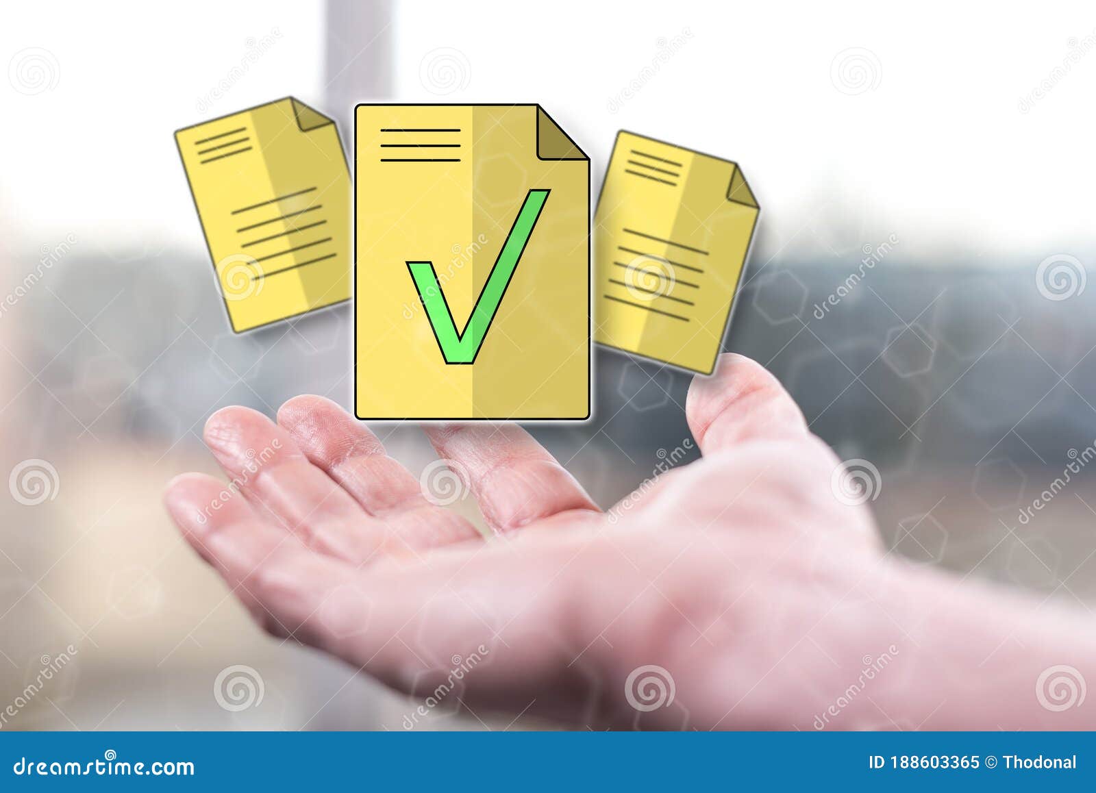 Concept of Document Validation Stock Image - Image of hand, validation ...