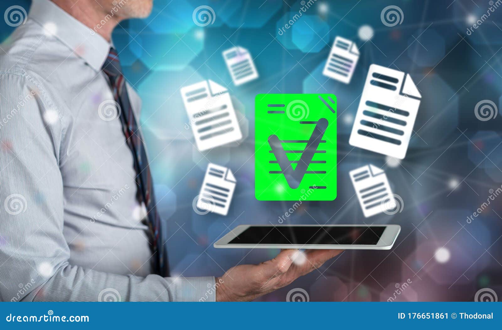 Concept of Document Validation Stock Image - Image of approved, form ...