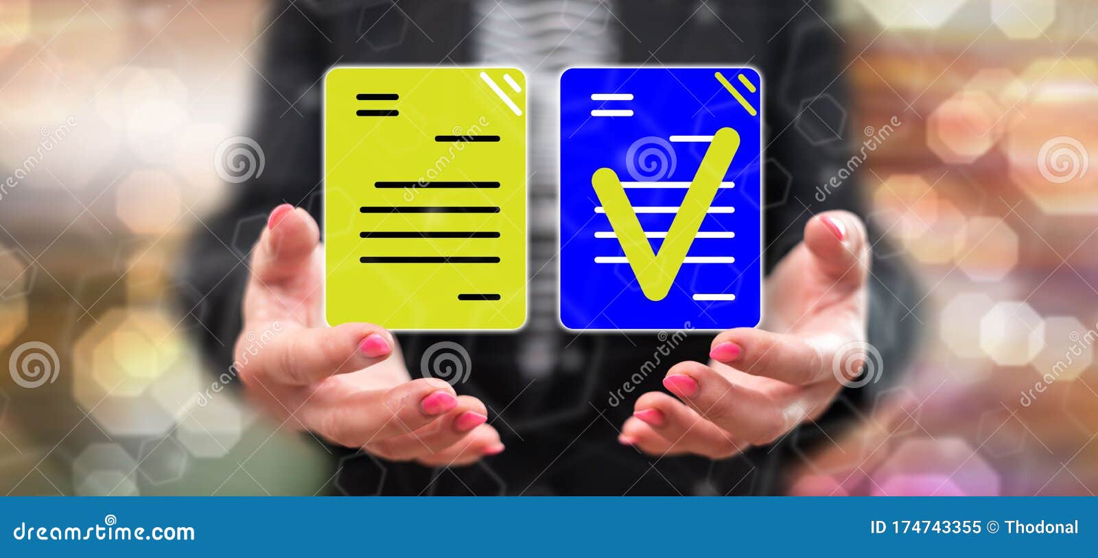 Concept of Document Validation Stock Image - Image of approved, sign ...