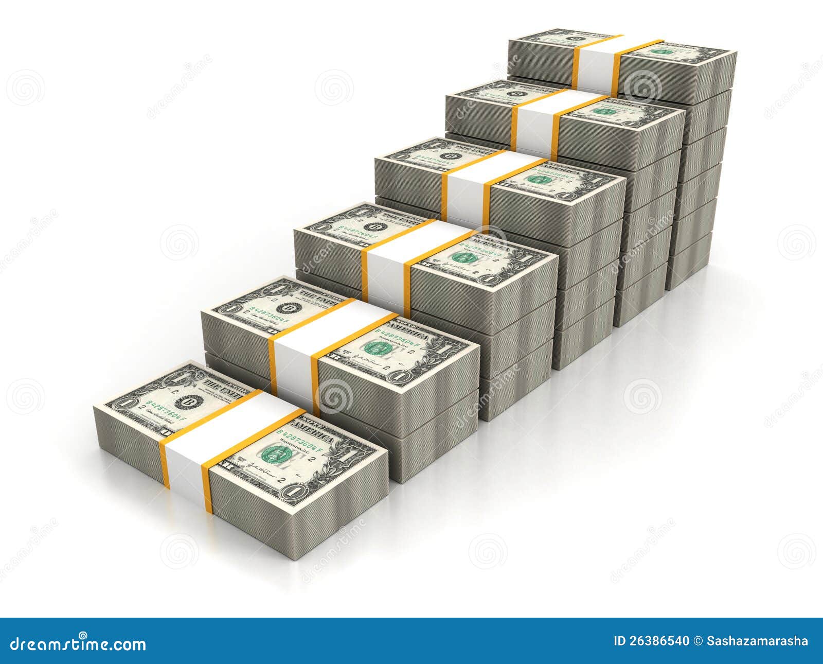Concept Dollar Bar Chart Graph on White Background Stock Illustration ... Concept Dollar Bar Chart Graph on White Background Stock Illustration ...