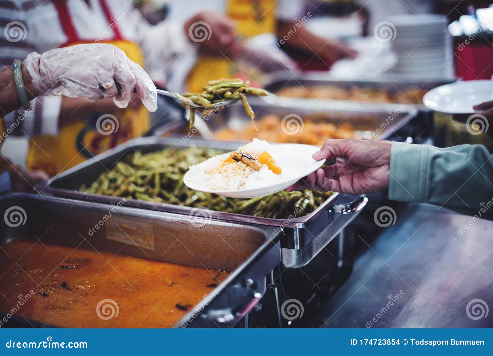 The Concept of Donating Food To the Poor, Free Food Stock Photo - Image ...