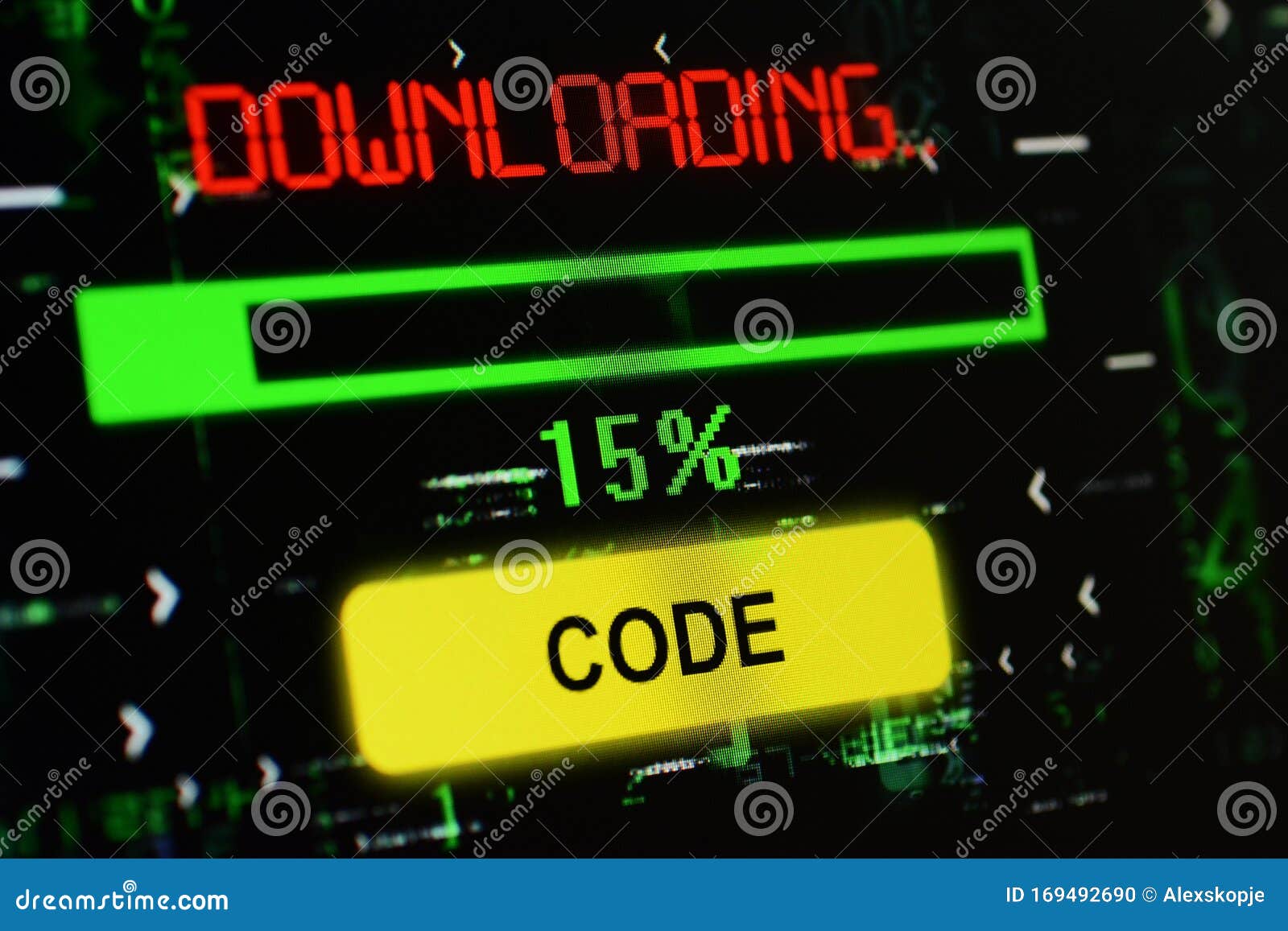 Downloading code stock photo. Image of cyberspace, abstract - 169492690