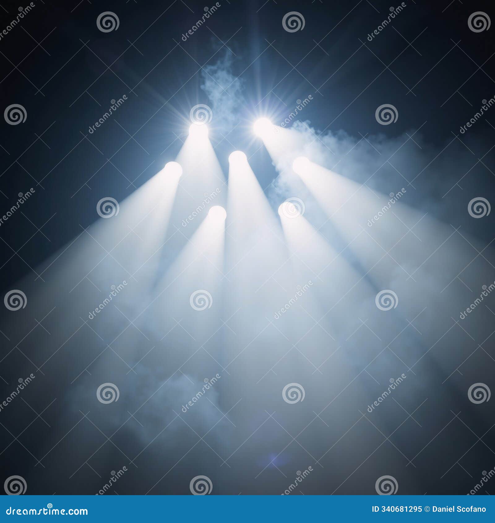 Dramatic Stage Illumination with Billowing Smoke Effects Stock ...