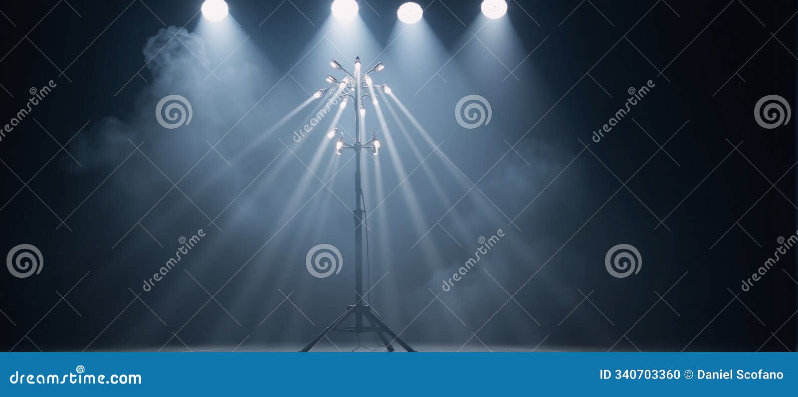 Dramatic Stage Illumination with Billowing Smoke Effects Stock ...