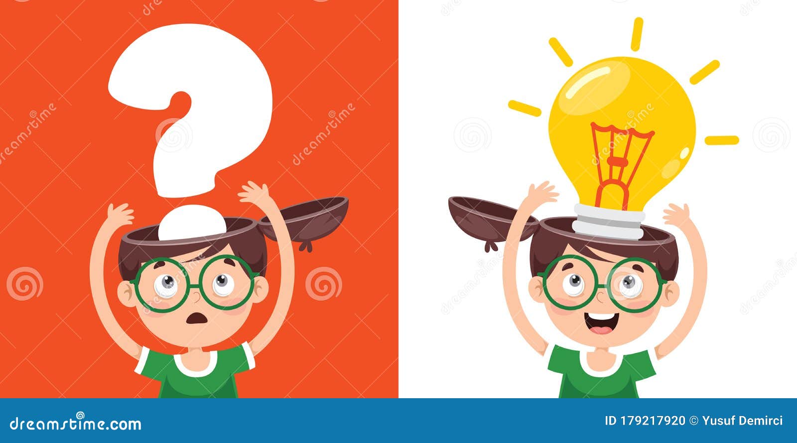 Concept Drawing for Creative Thinking Stock Vector - Illustration of ...