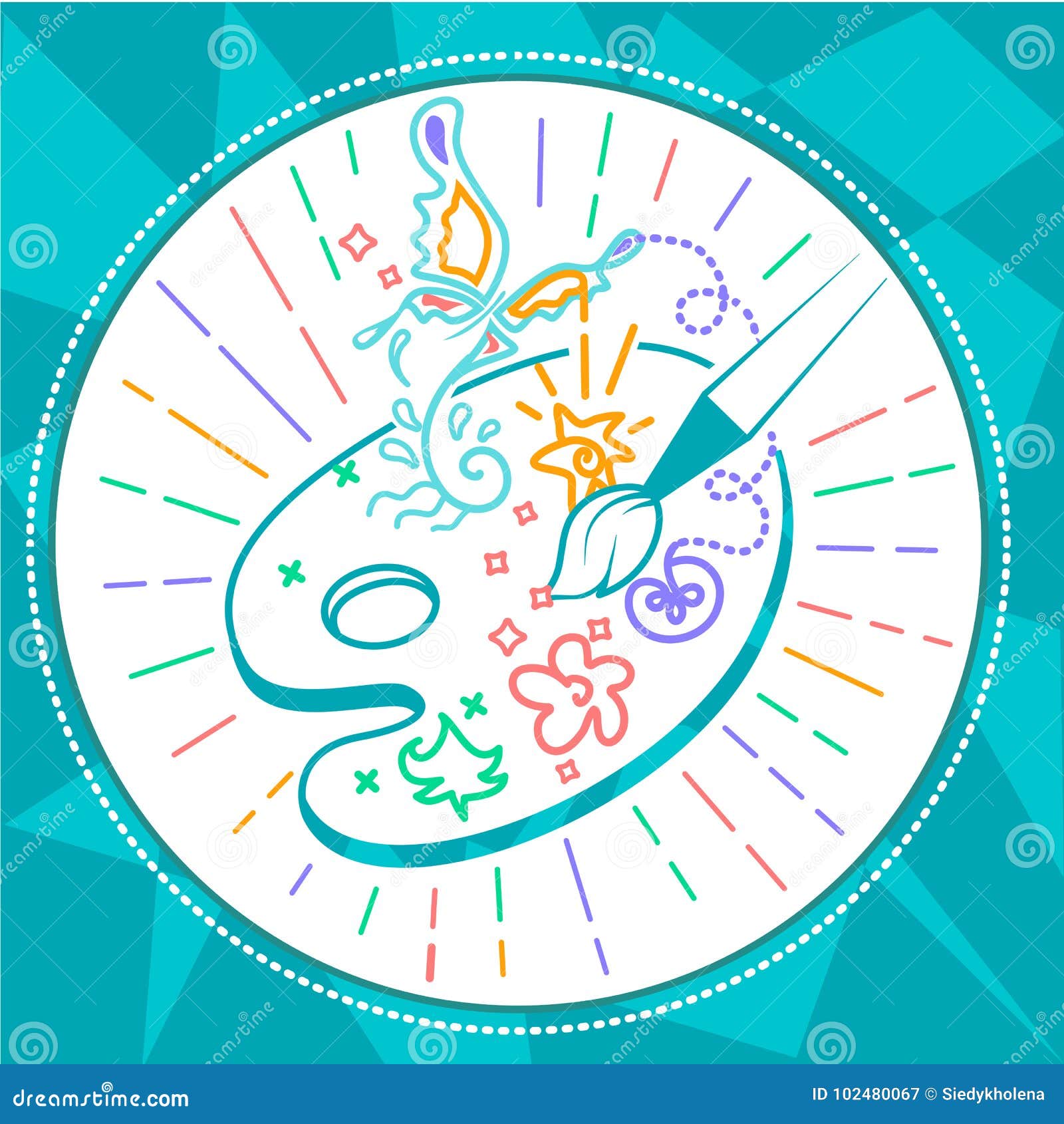 Concept of Drawing, Creativity Stock Illustration - Illustration of ...