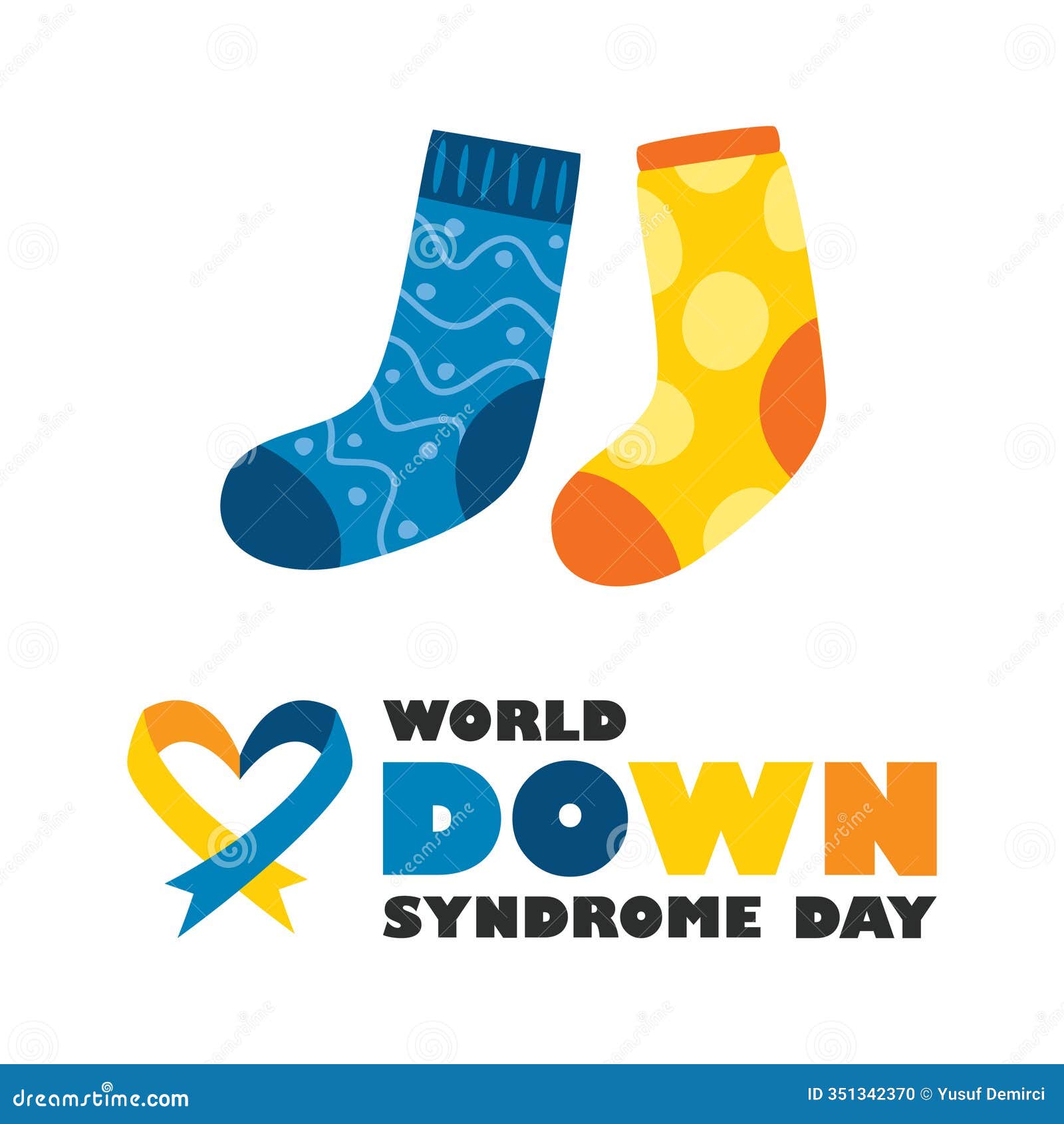 Concept Drawing for Down Syndrome Awareness Stock Illustration ...