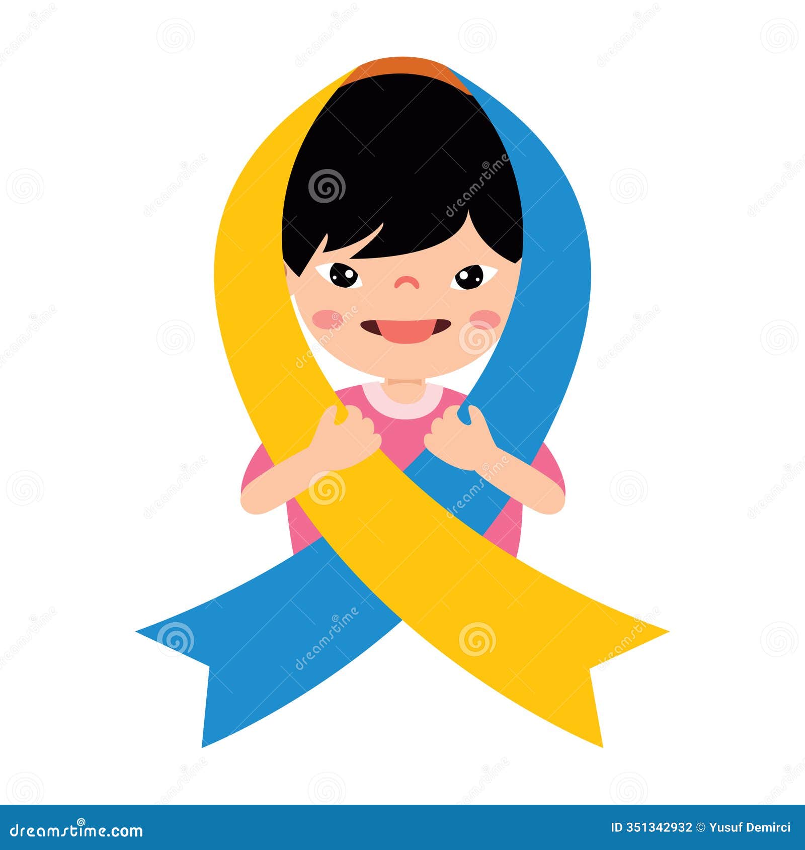 Concept Drawing for Down Syndrome Awareness Stock Illustration ...