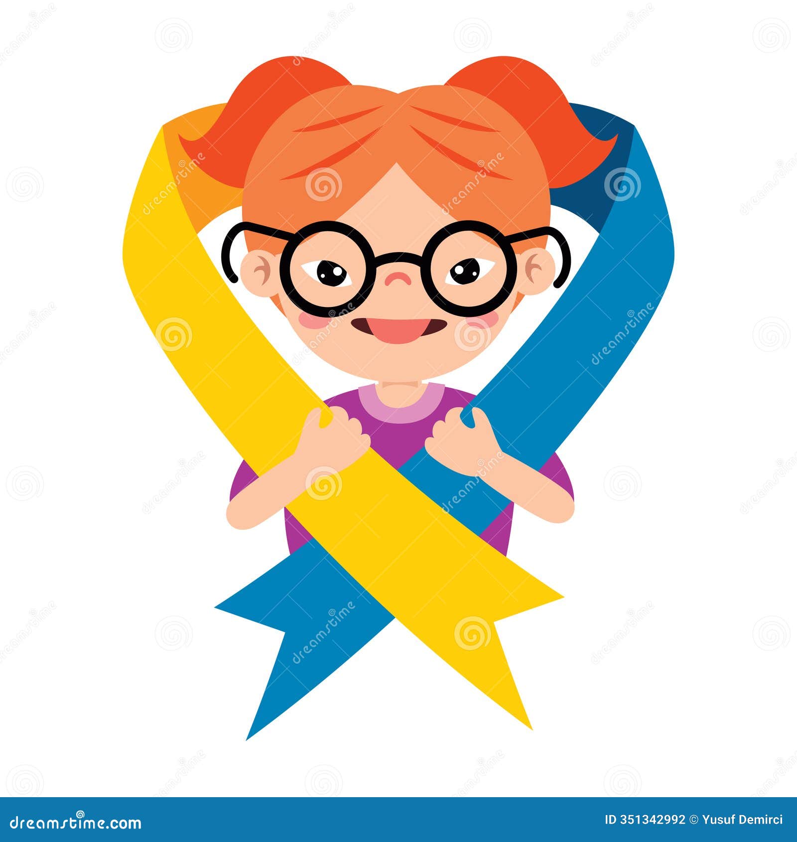 Concept Drawing for Down Syndrome Awareness Stock Illustration ...