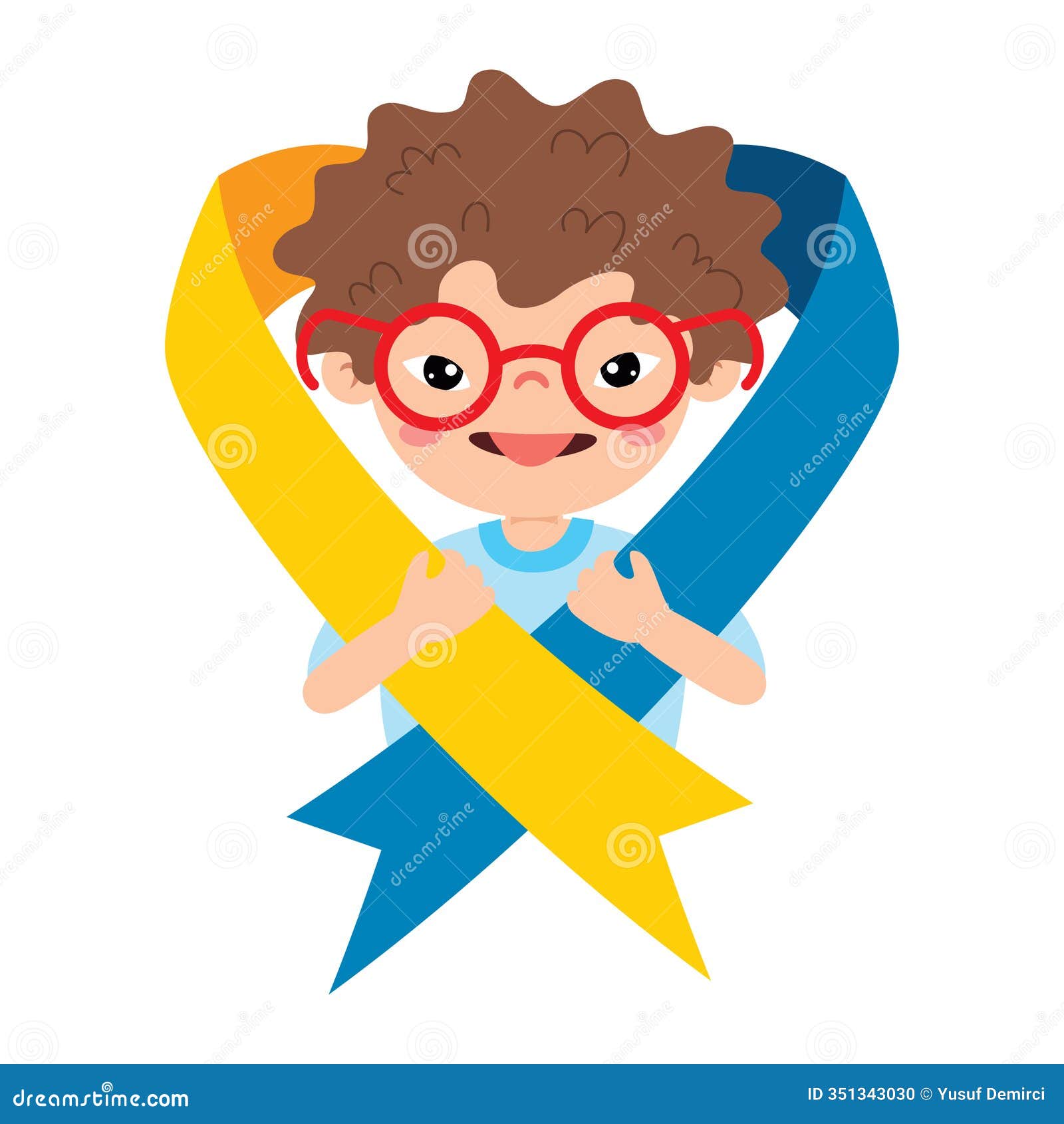 Concept Drawing for Down Syndrome Awareness Stock Illustration ...