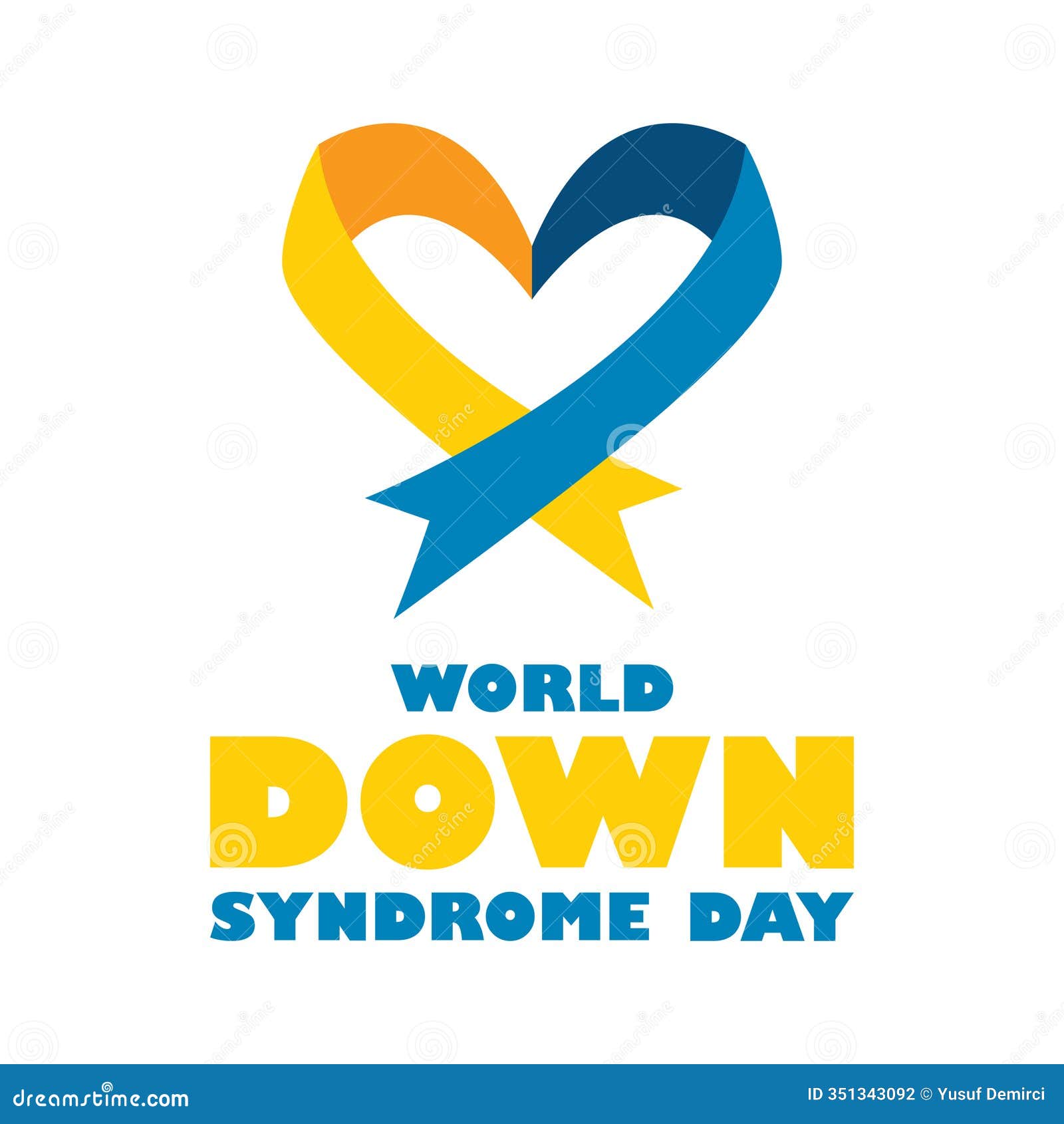 Concept Drawing for Down Syndrome Awareness Stock Illustration ...