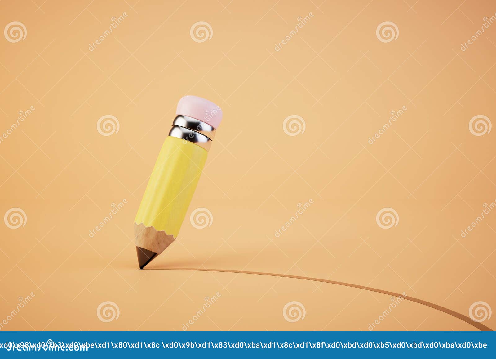 The Concept of Drawing with a Pencil. a Line Drawn with a Simple Pencil ...