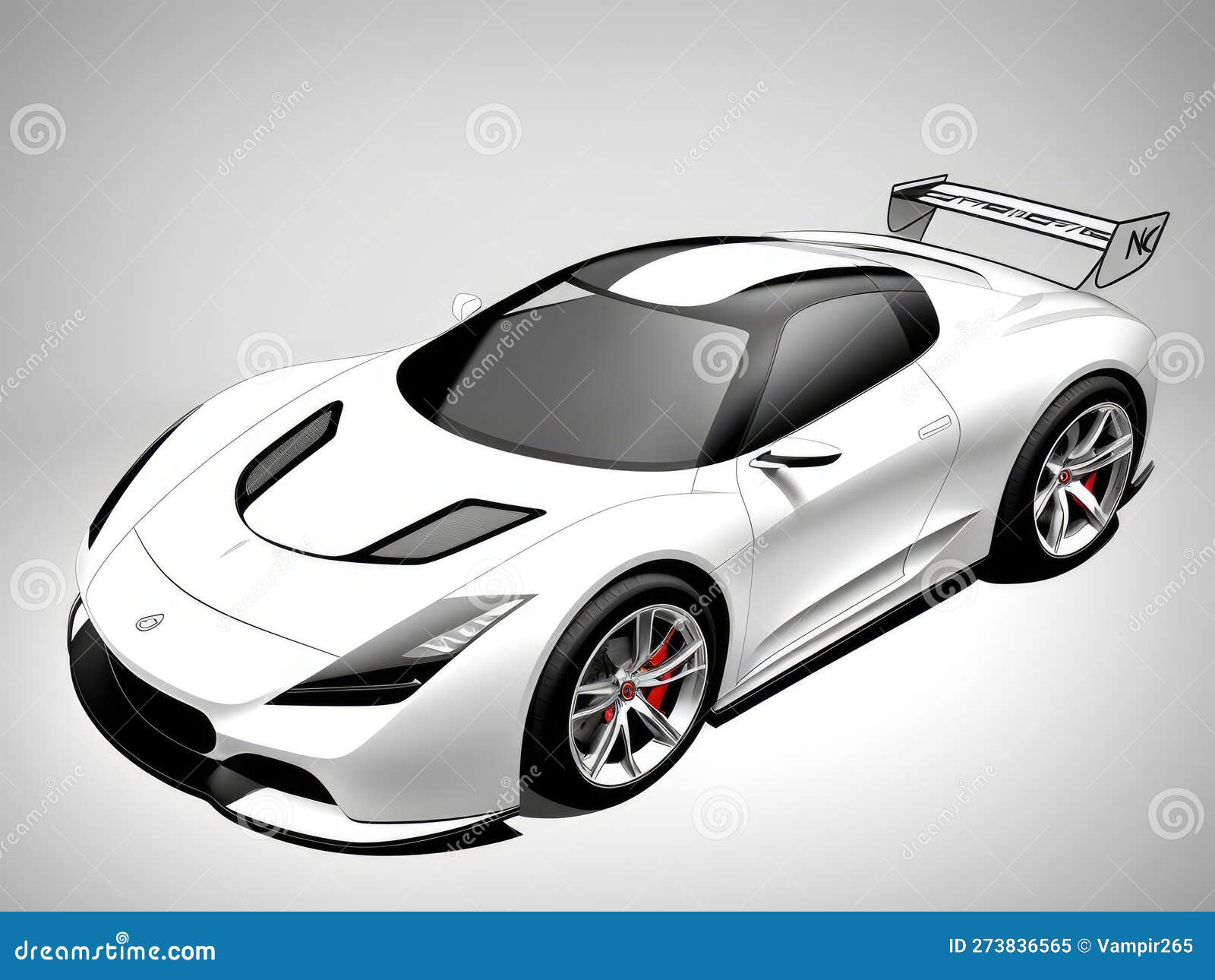 Concept Drawing of a Sports Car Stock Illustration - Illustration of ...