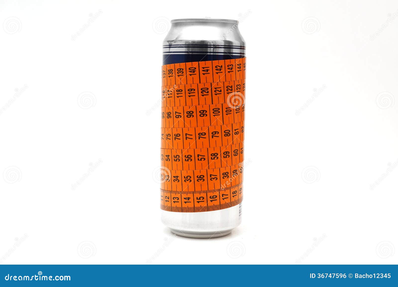 Concept of less Drinking with Beer Can and Measuring Tape Stock Photo ...