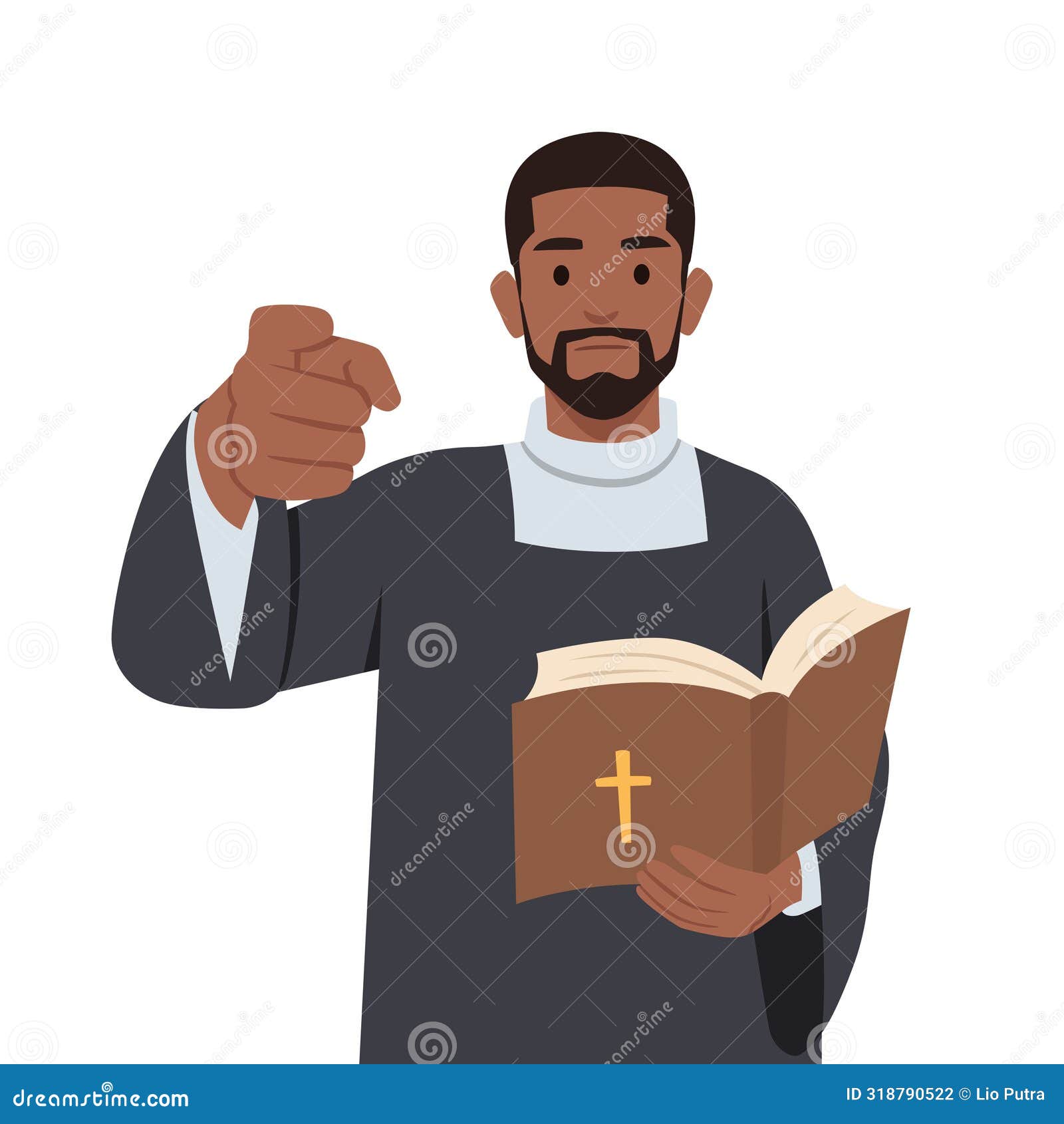 Evil Preacher Baphomet Demon. Devil Black Mass Satan Pastor. Angry ...