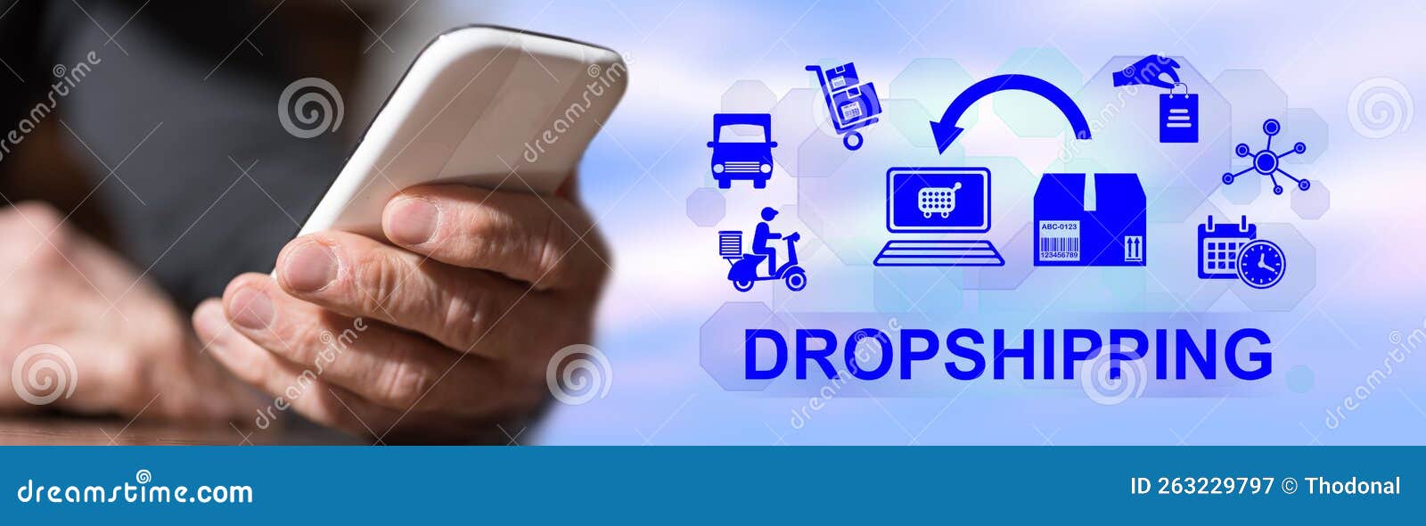 Concept of dropshipping stock image. Image of technology - 263229797