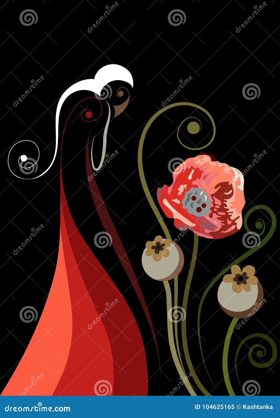 Graphic Illustration with Decorative Opiates 1 Stock Vector ...