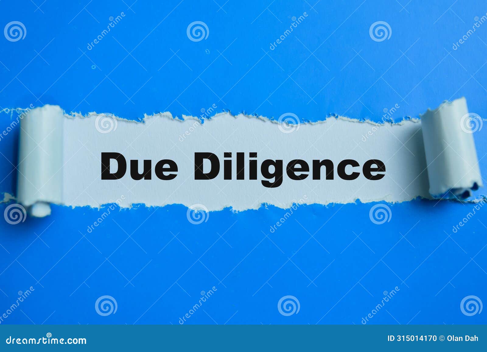 Concept of Due Diligence Text Written in Torn Paper Stock Photo - Image ...