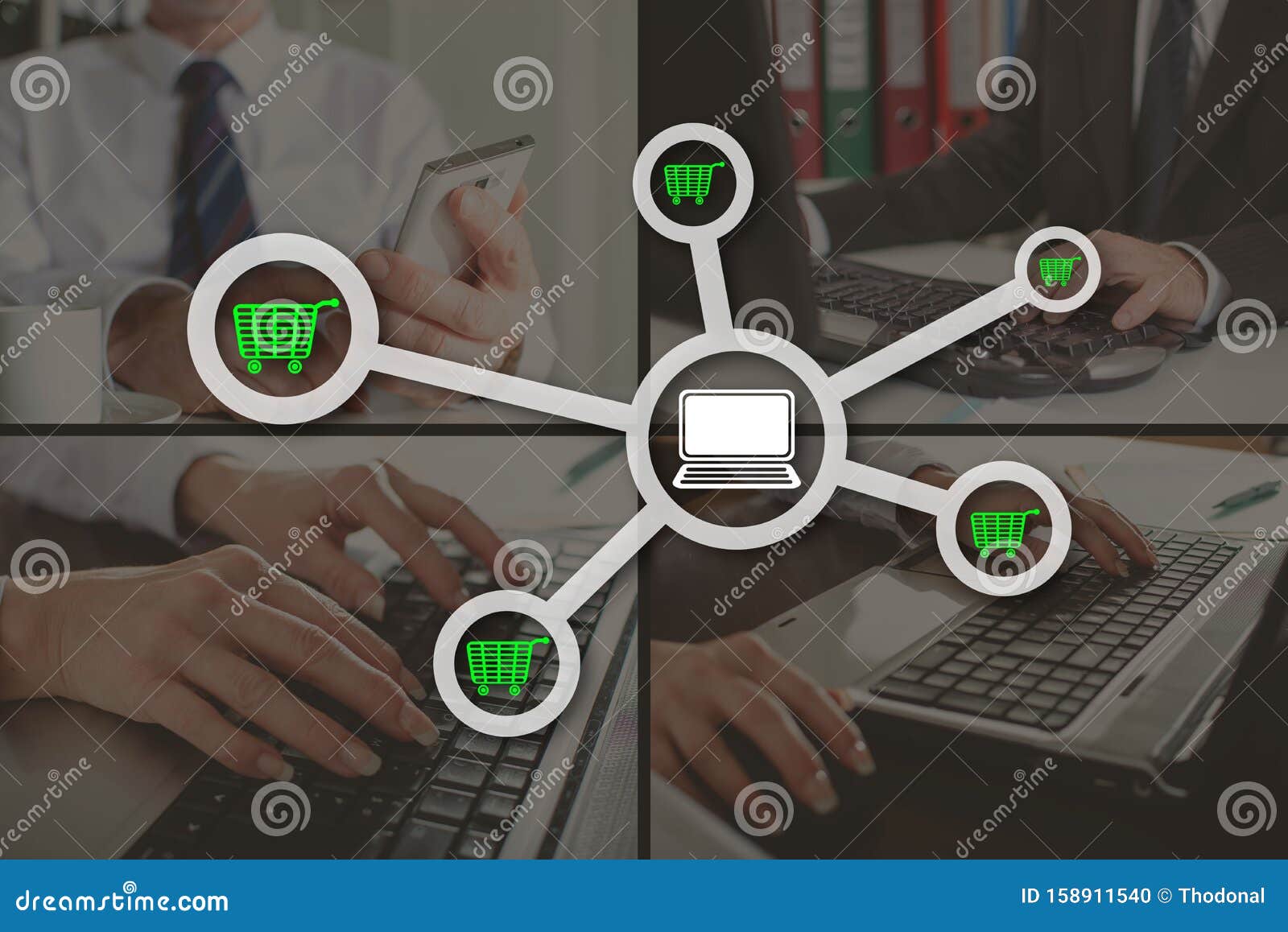Concept of e-commerce stock photo. Image of shop, online - 158911540
