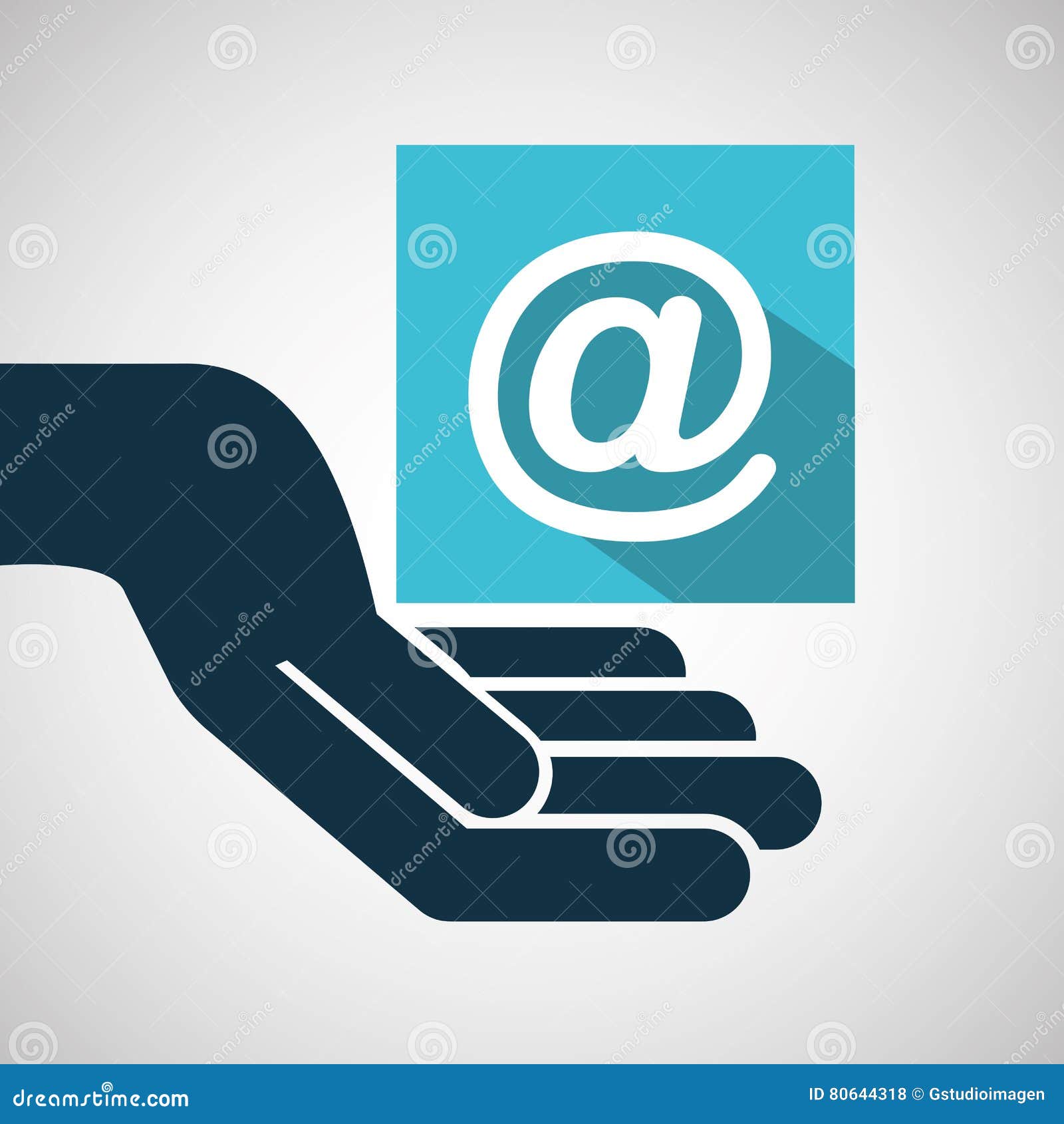 Concept E-commerce Hand with Mail Icon Stock Vector - Illustration of ...
