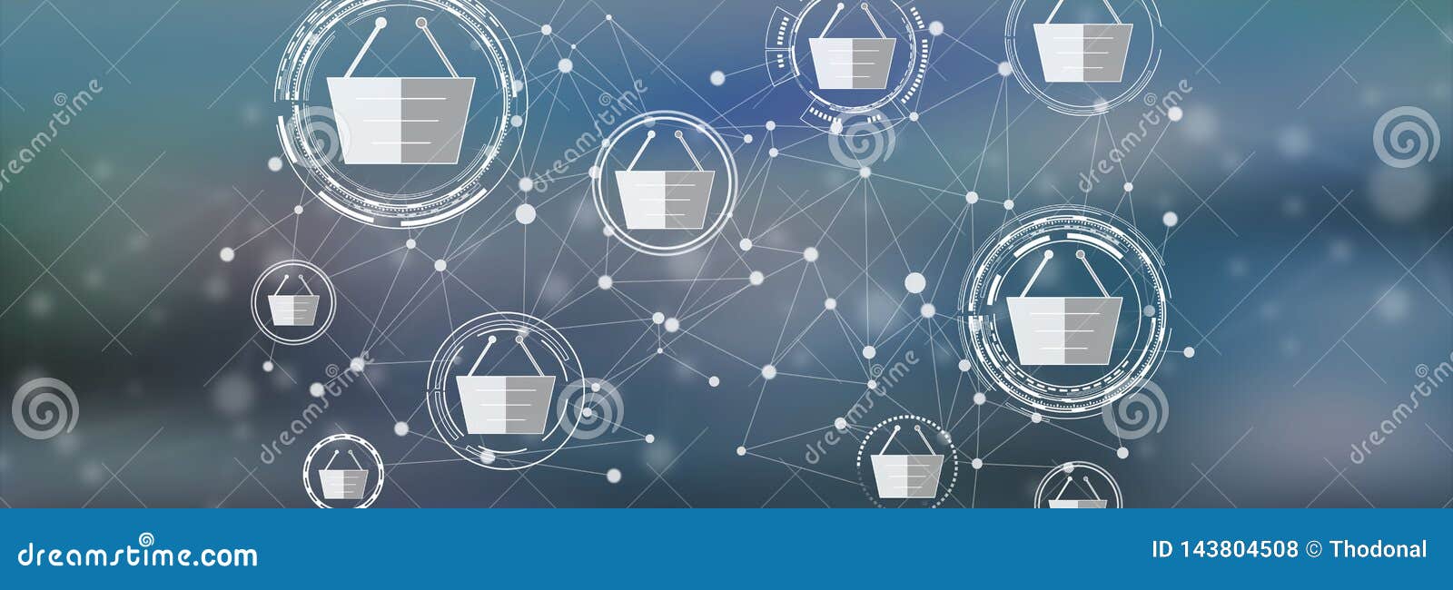 Concept of e-commerce stock illustration. Illustration of technology ...