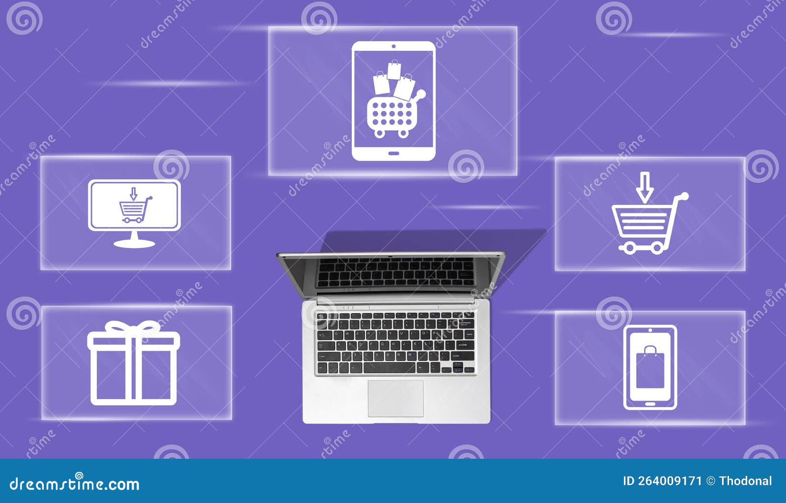 Concept of e-commerce stock illustration. Illustration of economy ...