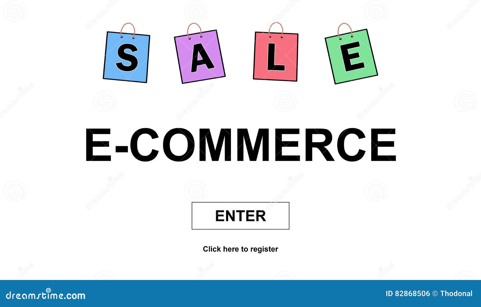 Concept of e-commerce stock illustration. Illustration of website ...