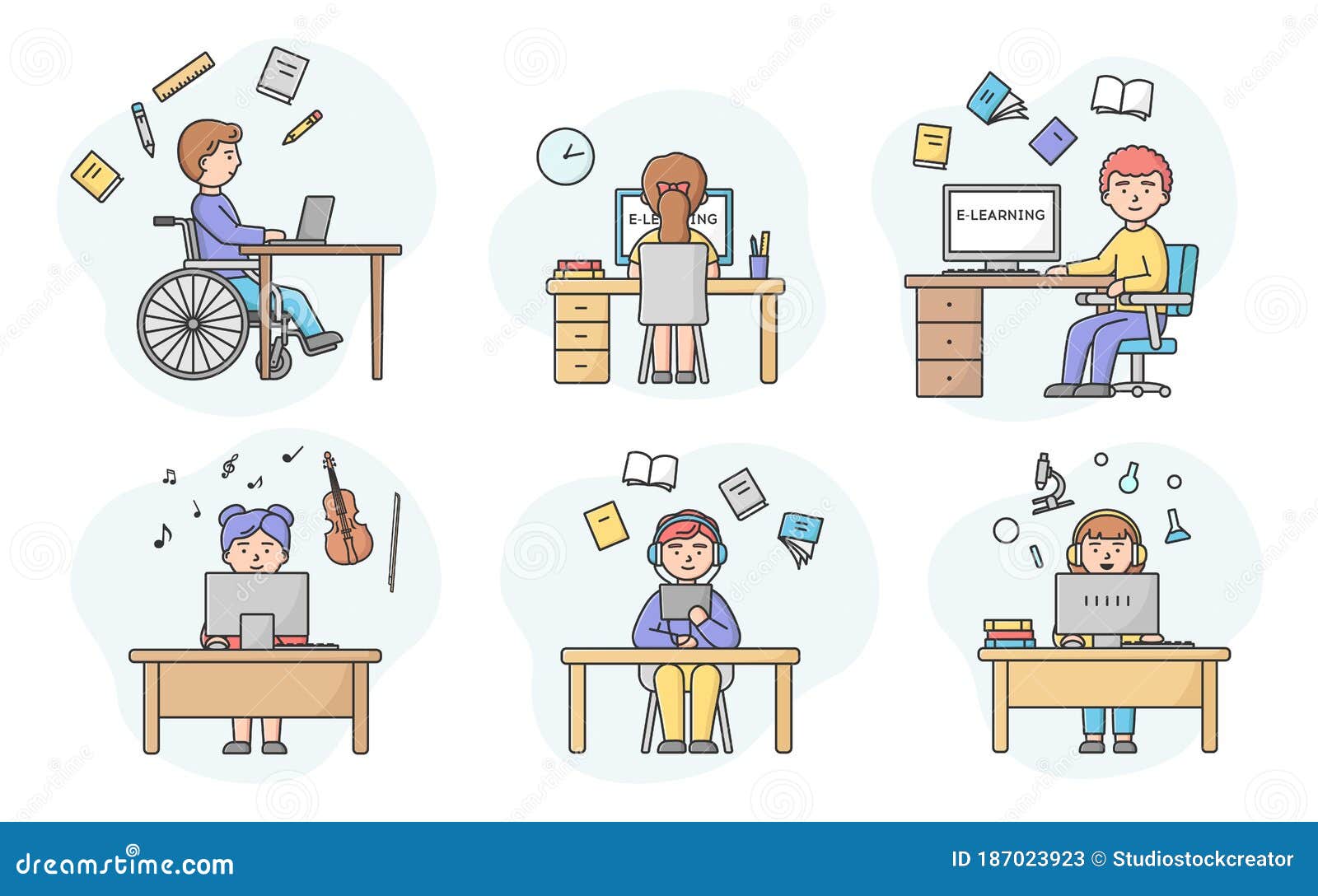 Learning And Self-development Cartoon Vector | CartoonDealer.com #67175795