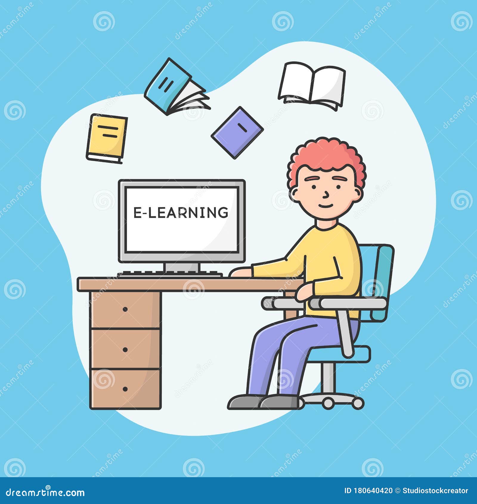 Learning And Self-development Cartoon Vector | CartoonDealer.com #67175795