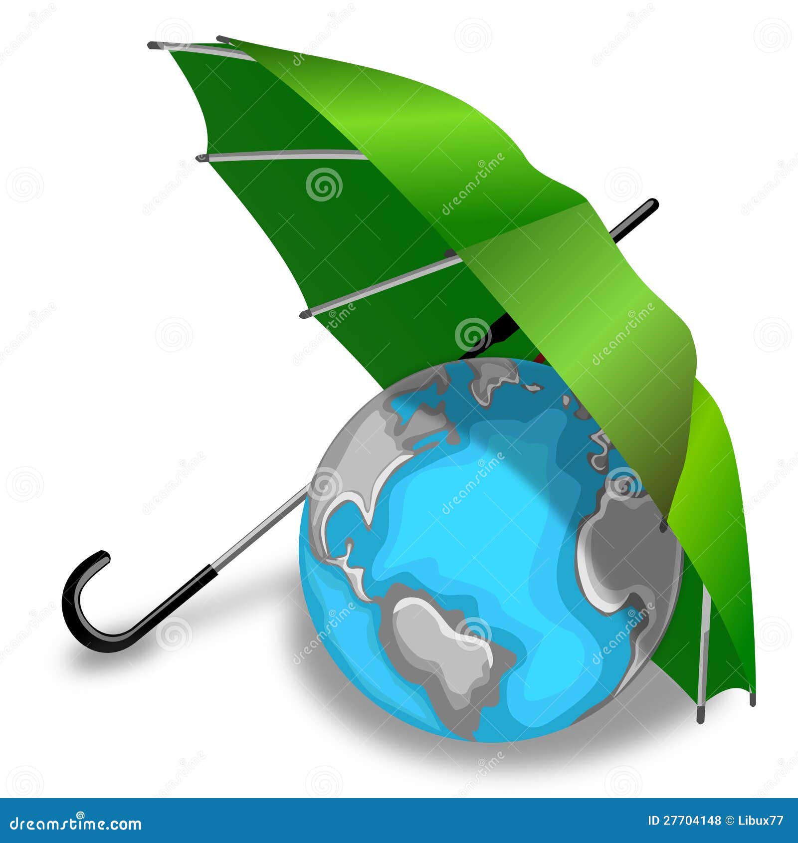 Concept of Earth Protection Stock Illustration - Illustration of single ...