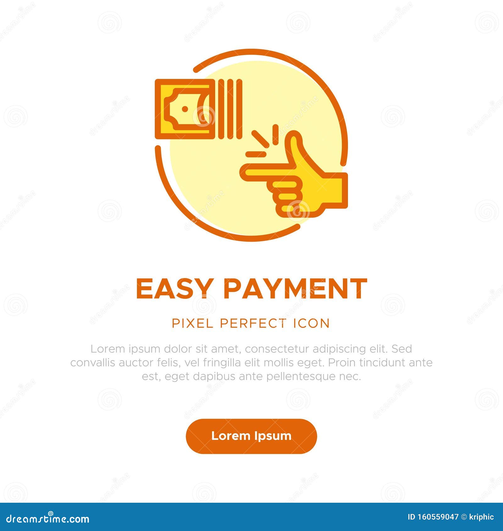 Concept of Easy Payment Icon Stock Vector - Illustration of vector ...