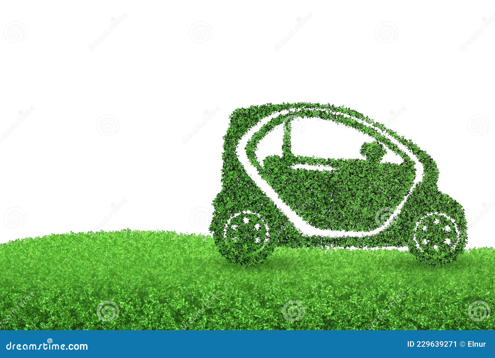 Concept of Ecological Electric Car Stock Illustration - Illustration of ...