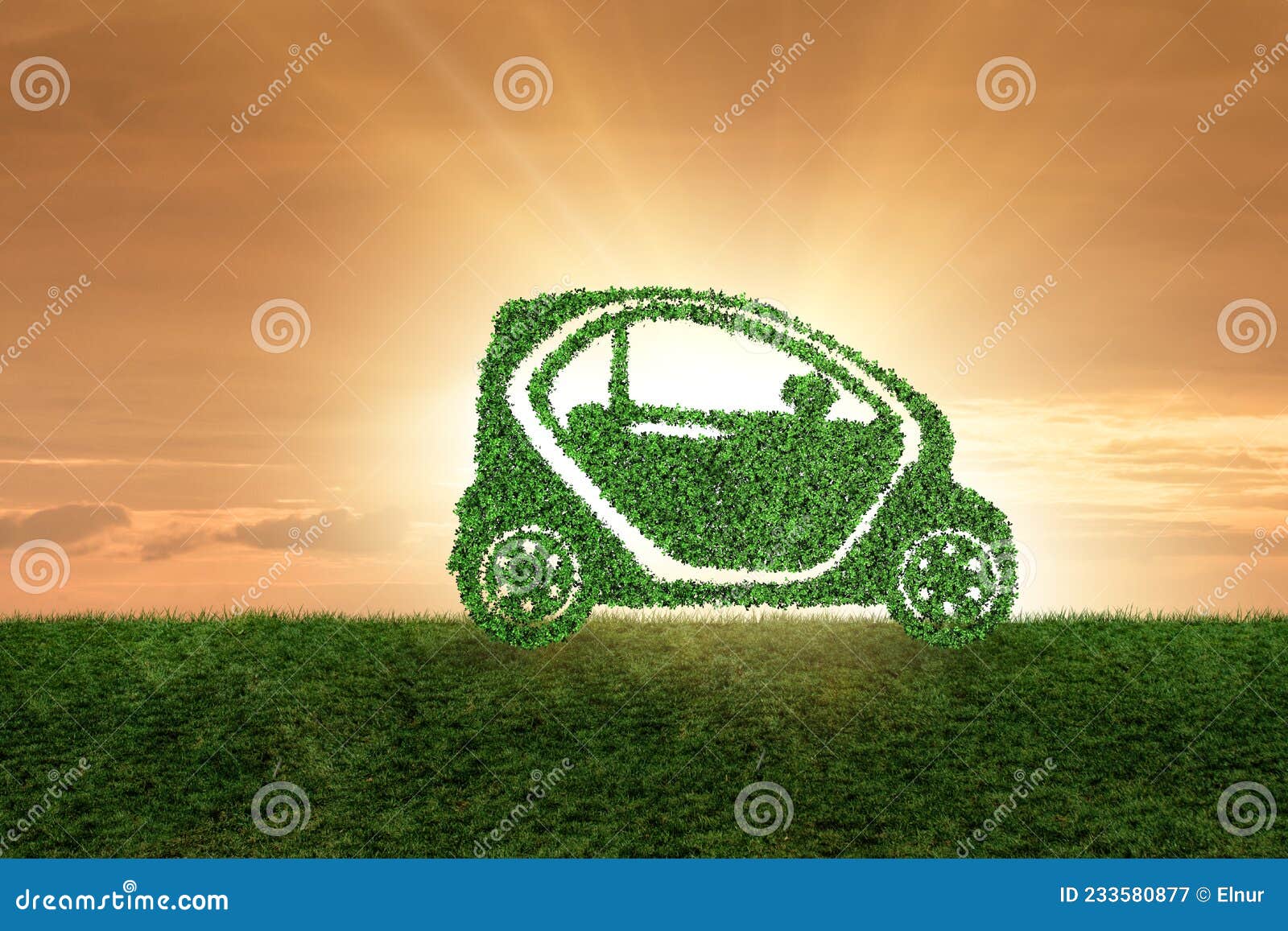 Concept of Ecological Electric Car Stock Image - Image of ecologic ...