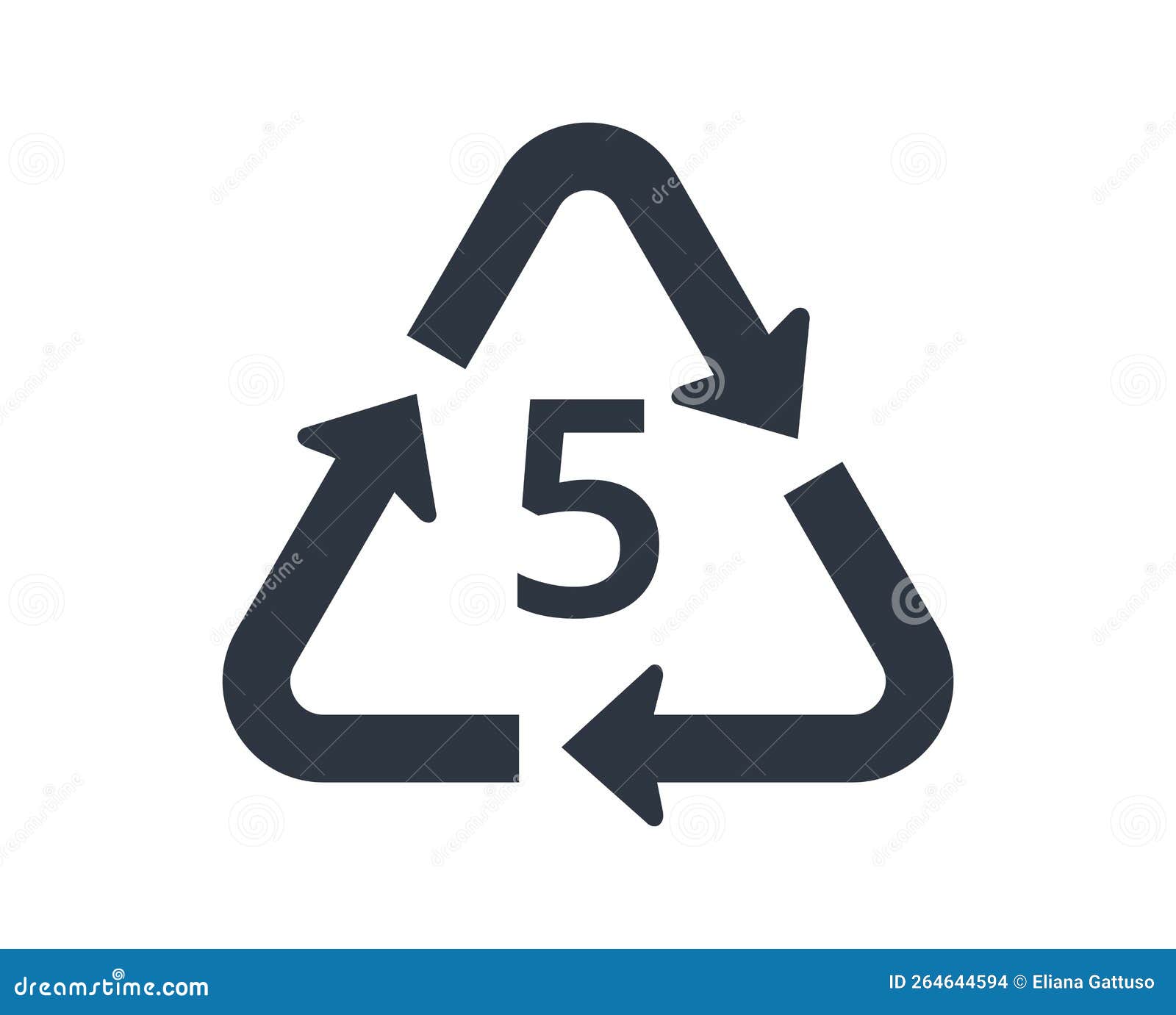 Recycle PP Icon, Number 5. Concept of Ecology and Packaging. Stock ...