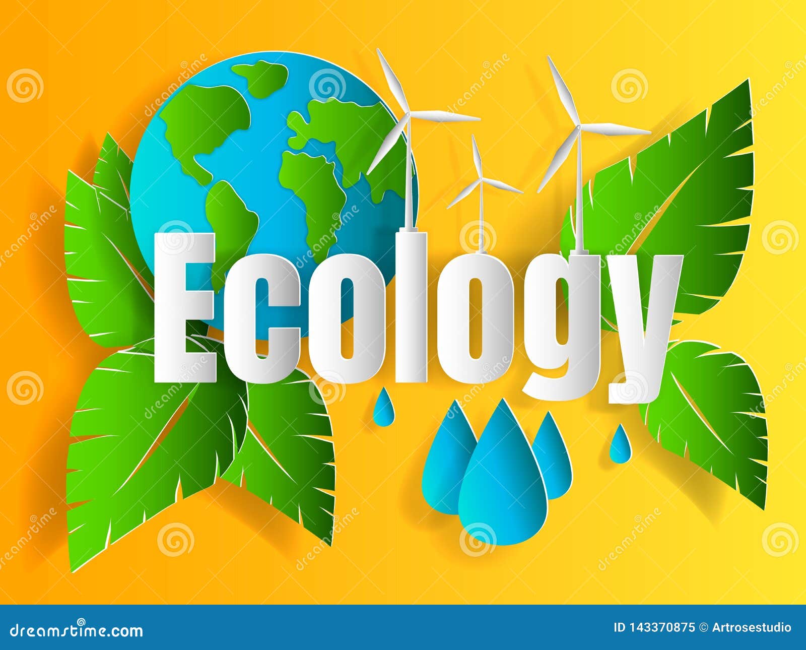Concept of Ecology Problem with Word Stock Vector - Illustration of ...