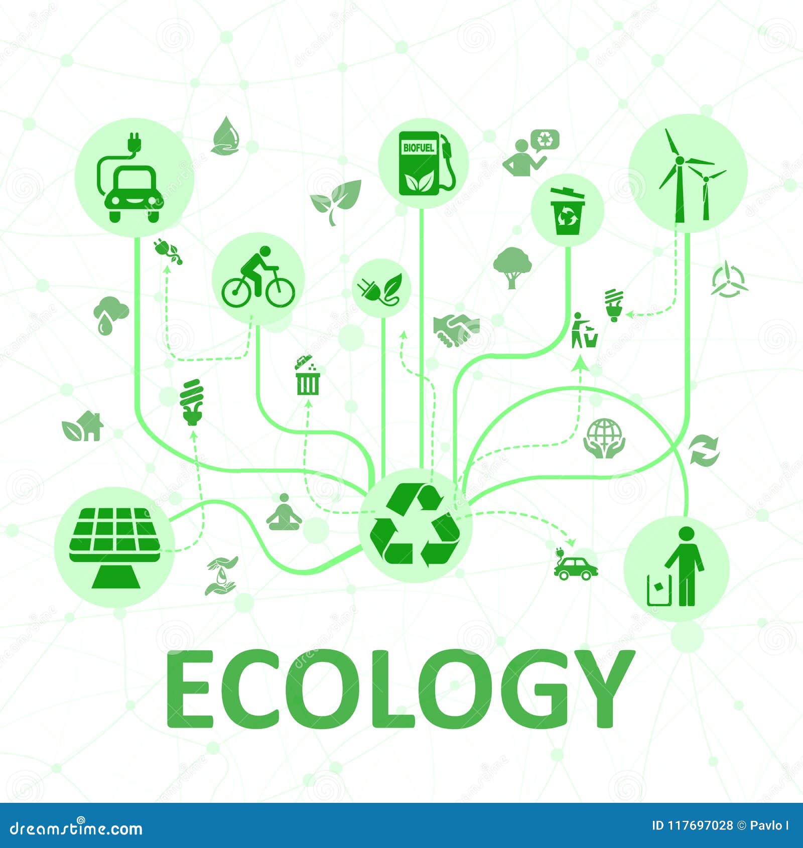 Ecology System Line Icons Collection Biodiversity Ecosystem Biome