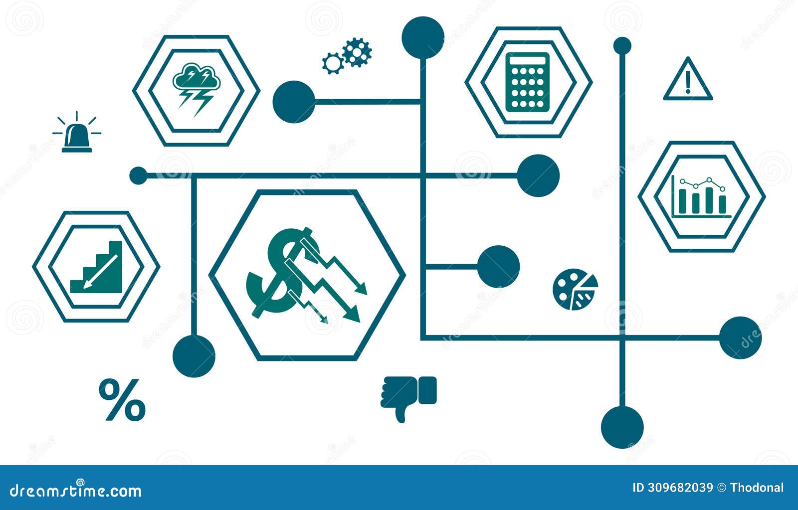 Concept of Economic Collapse Stock Illustration - Illustration of ...