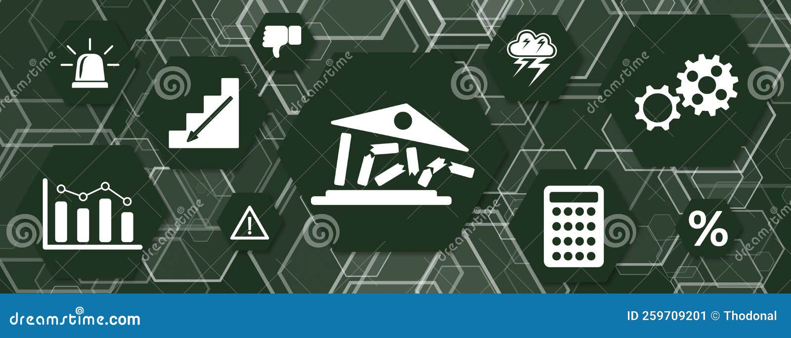 Concept of Economic Collapse Stock Illustration - Illustration of ...