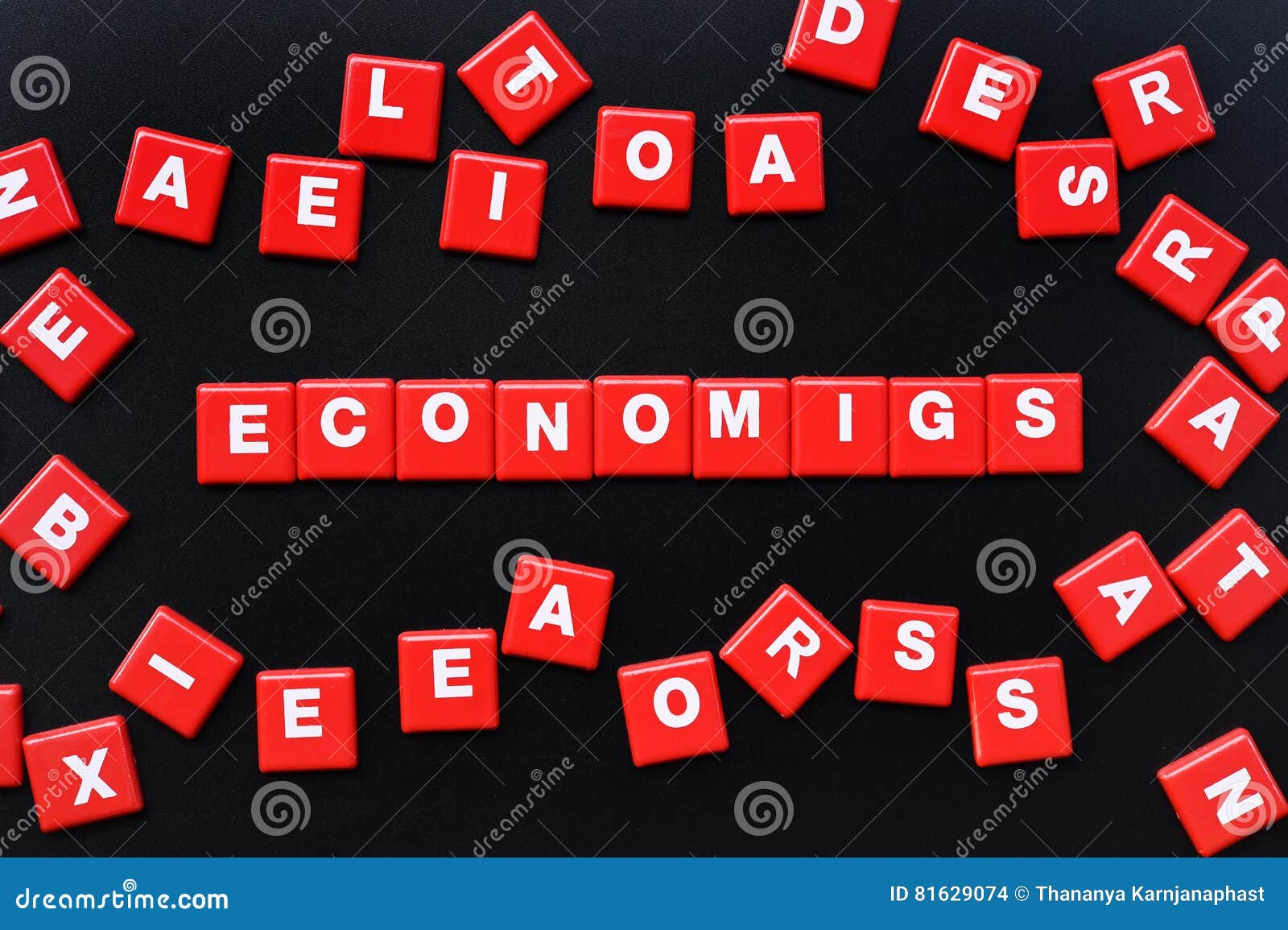 Concept of economics word stock photo. Image of black - 81629074