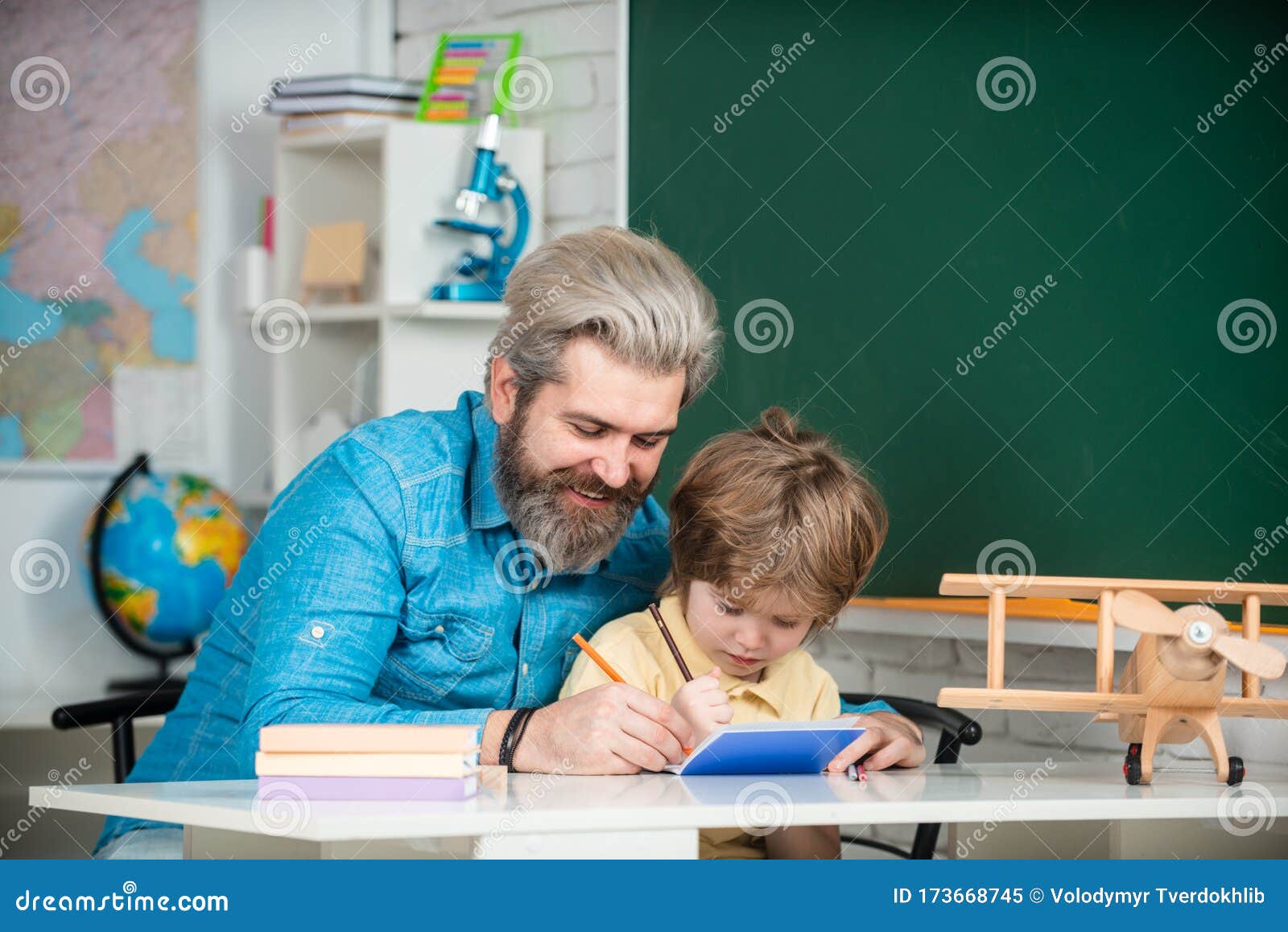 Concept of Education and Reading. after School Teaching. Private Child ...