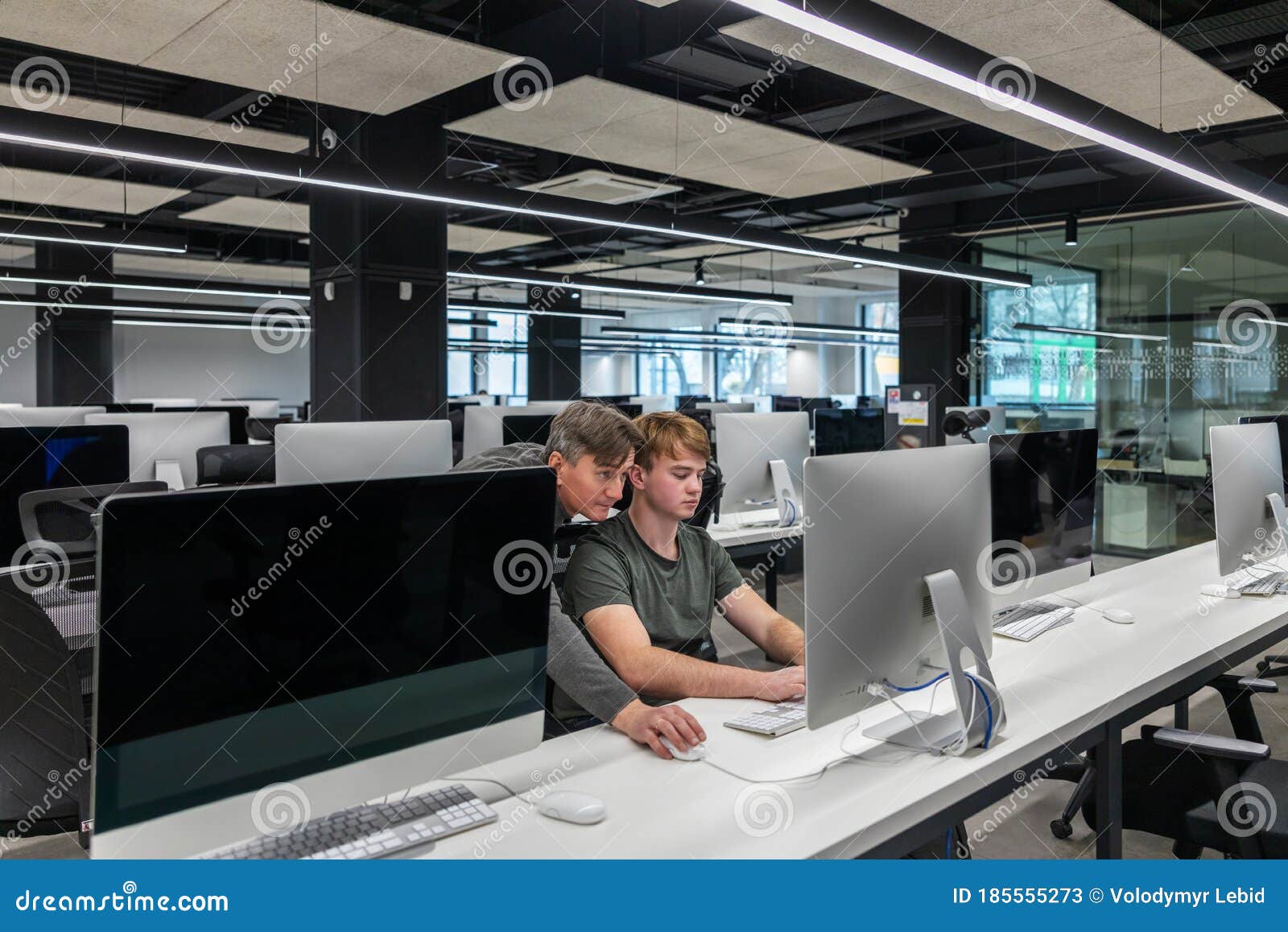 The Concept of Education, the Teacher Teaches a Young Man at the ...