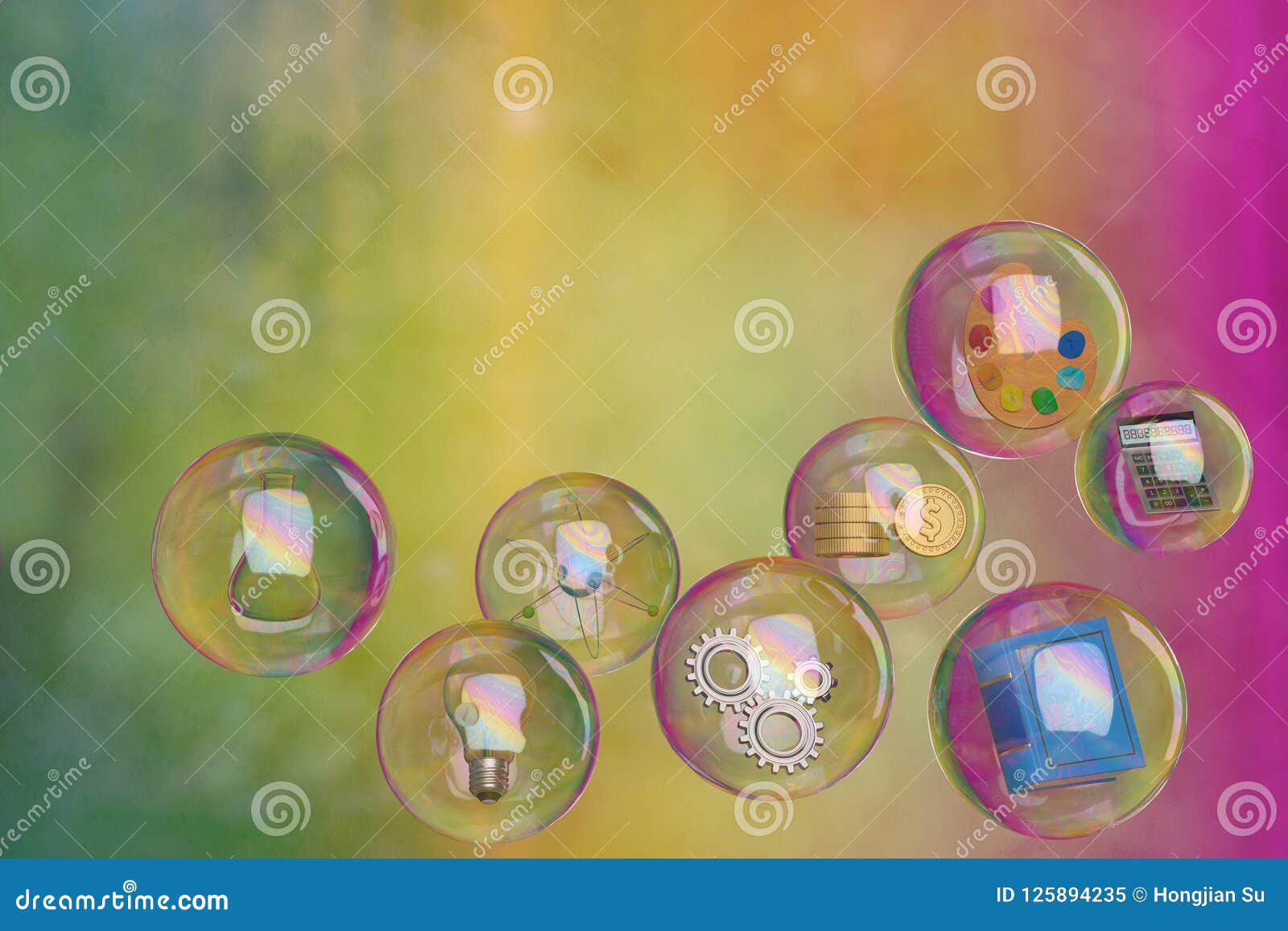 Concept of Effective Education Bubble with Education Icon on Col Stock ...