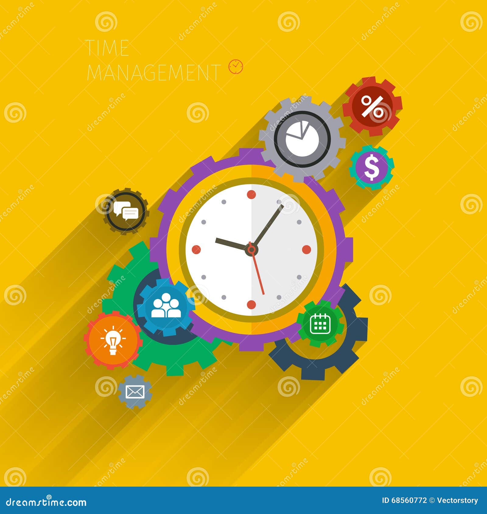Concept of Effective Time Management. Stock Vector - Illustration of ...